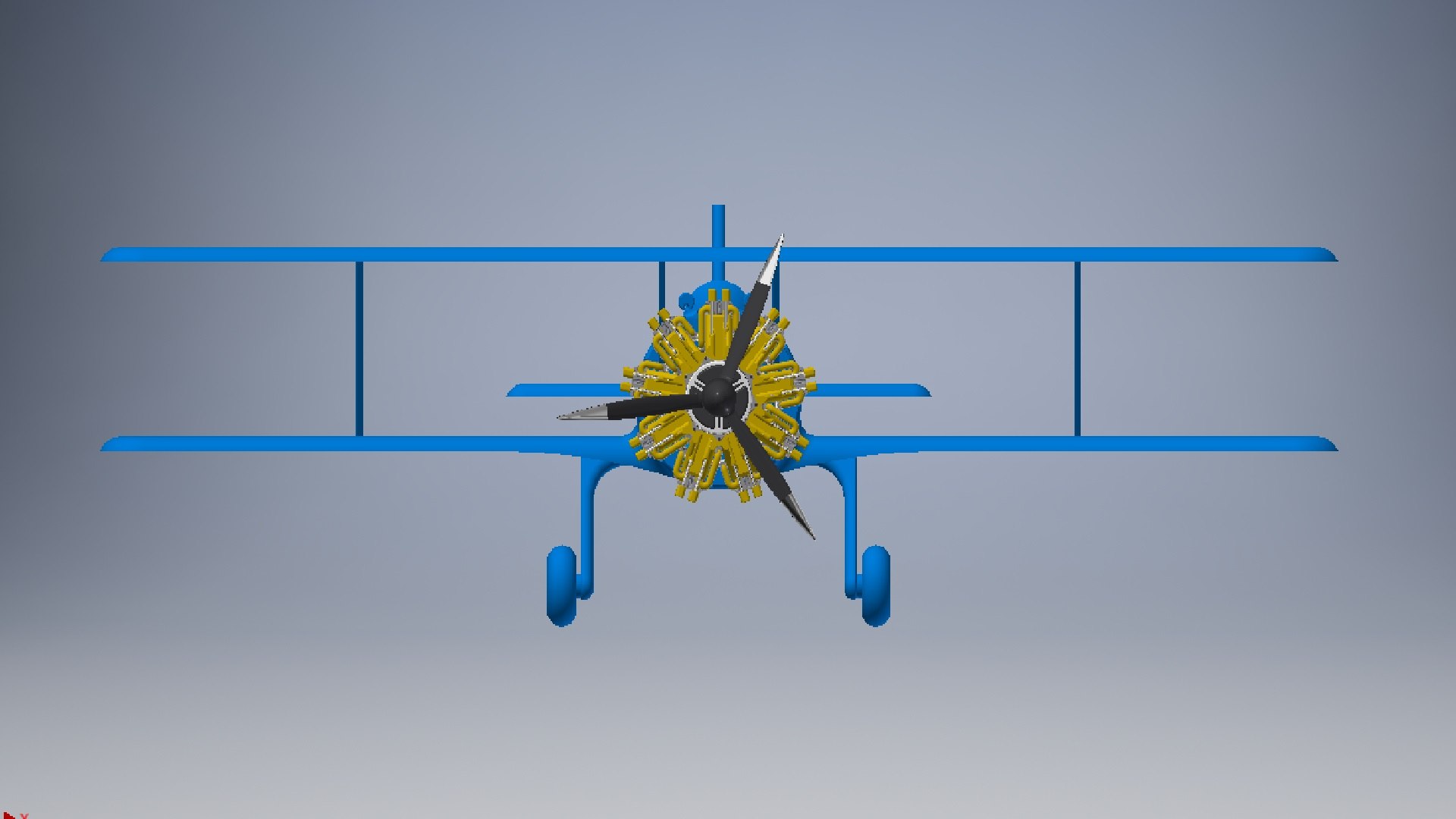 9 Cylinder Radial Engine Plane 3D Model - TurboSquid 2039394