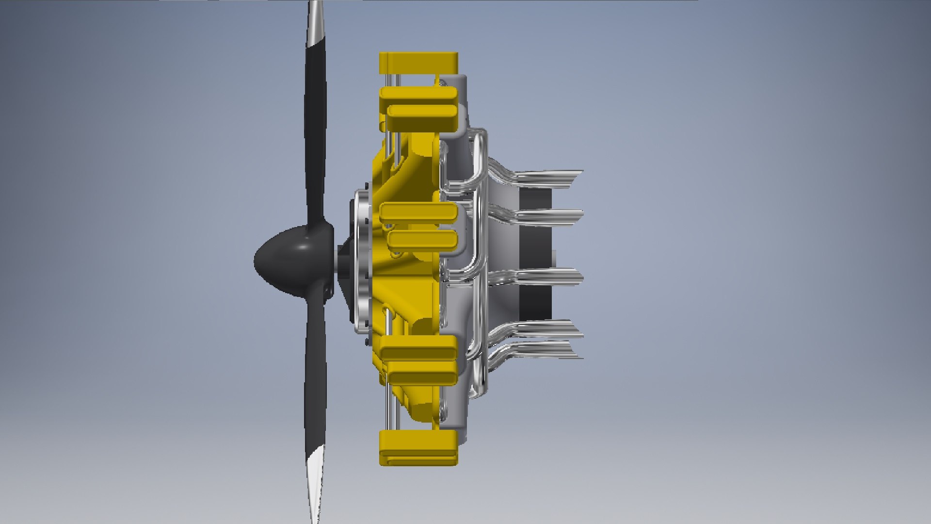 9 Cylinder Radial Engine Plane 3D Model - TurboSquid 2039394