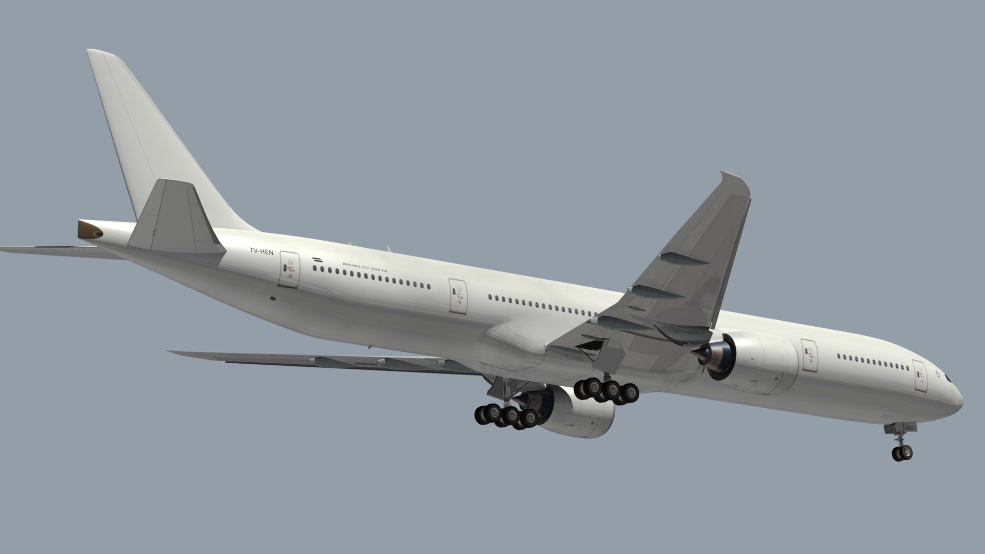 3D Boeing 777 White Livery - TurboSquid 1264548