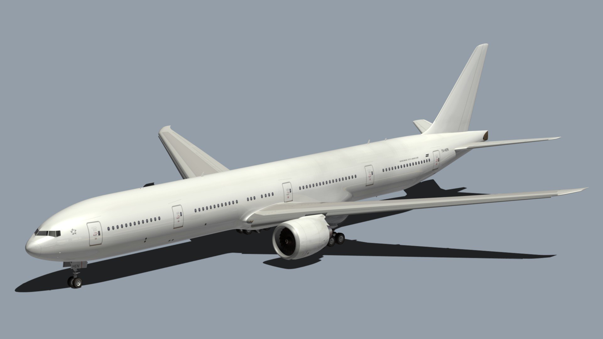3D Boeing 777 White Livery - TurboSquid 1264548