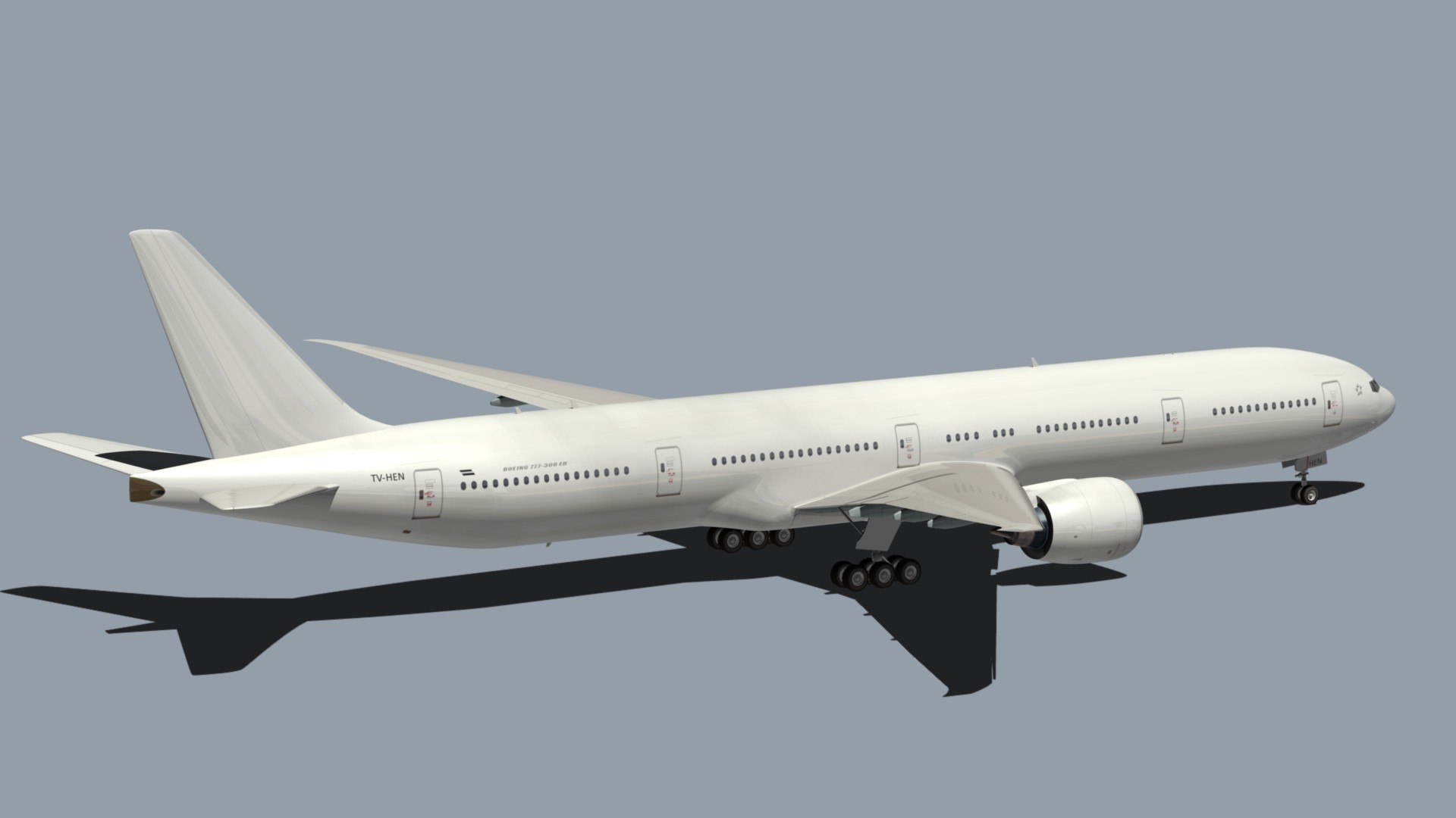 3D Boeing 777 White Livery - TurboSquid 1264548