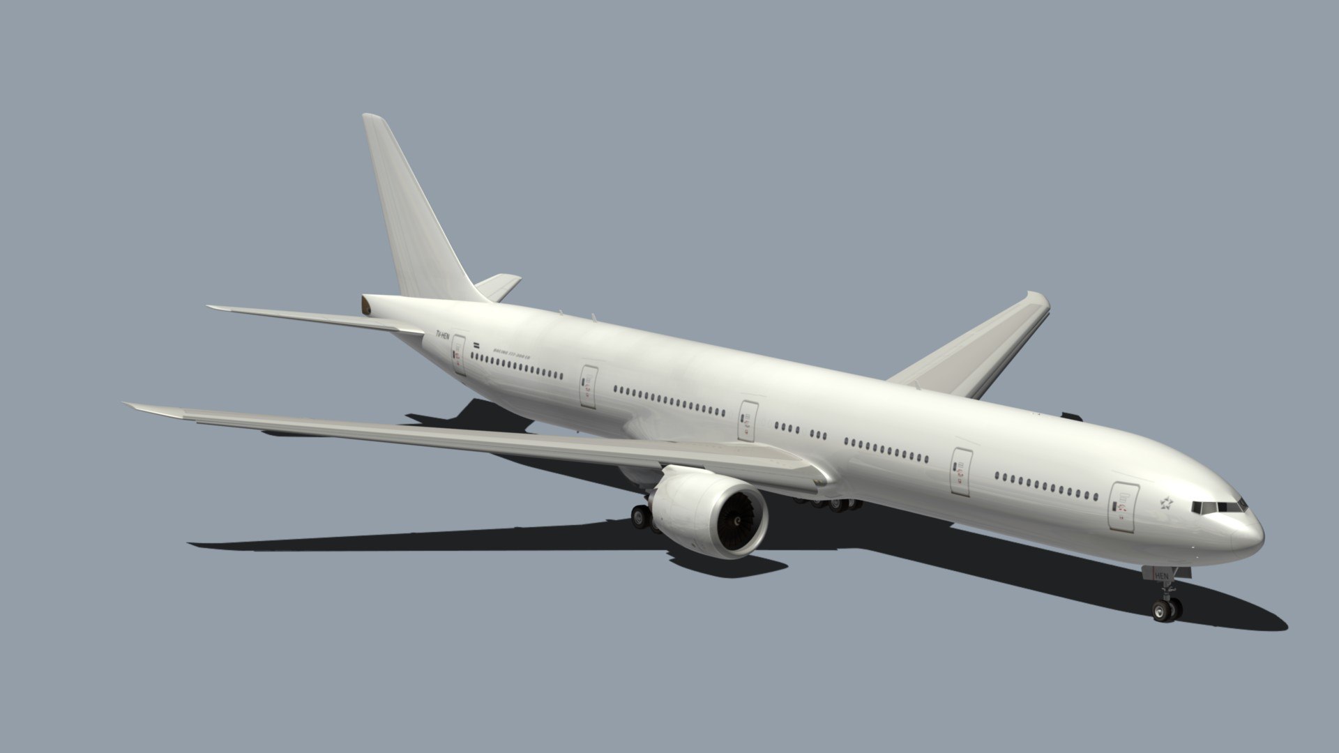 3D Boeing 777 White Livery - TurboSquid 1264548