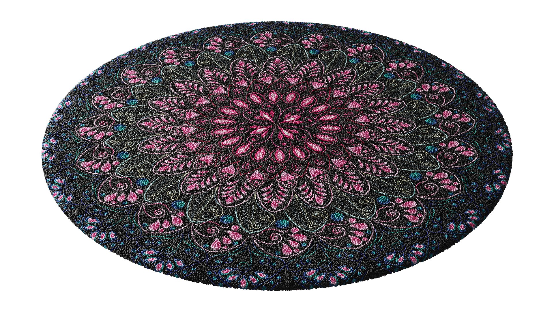 3D Round Carpet 24 Model - TurboSquid 2283197