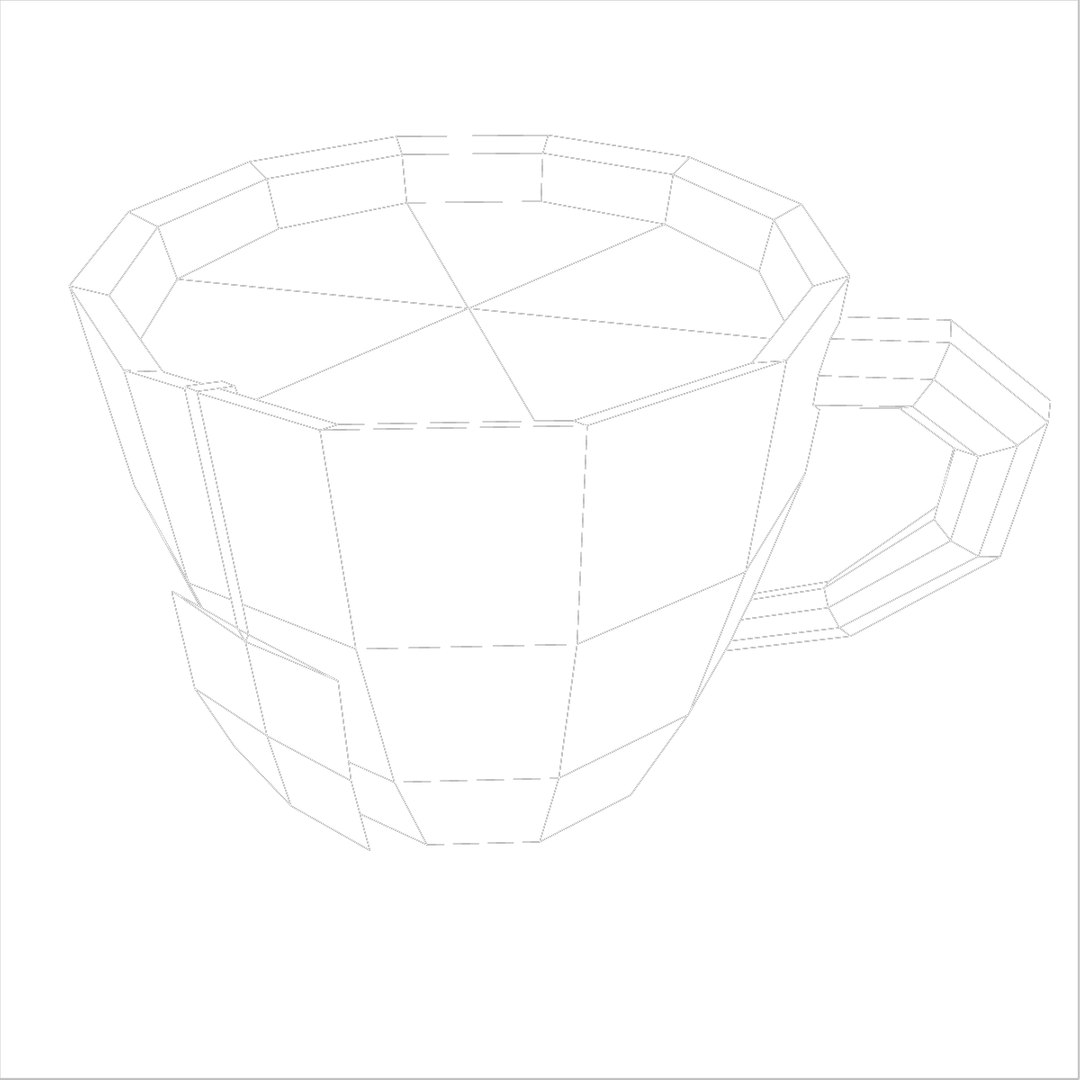 Low-poly cup tea 3D model - TurboSquid 1178349