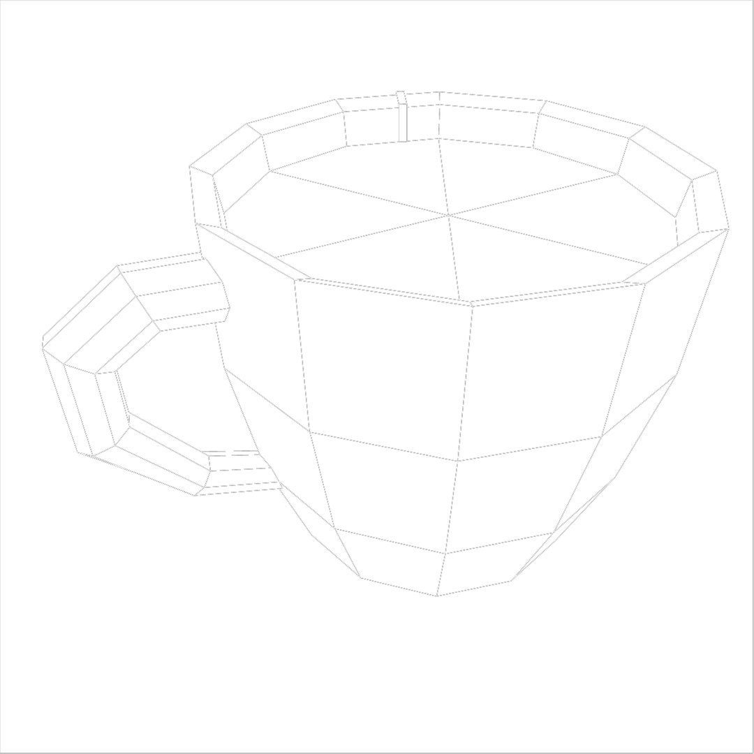 Low-poly cup tea 3D model - TurboSquid 1178349