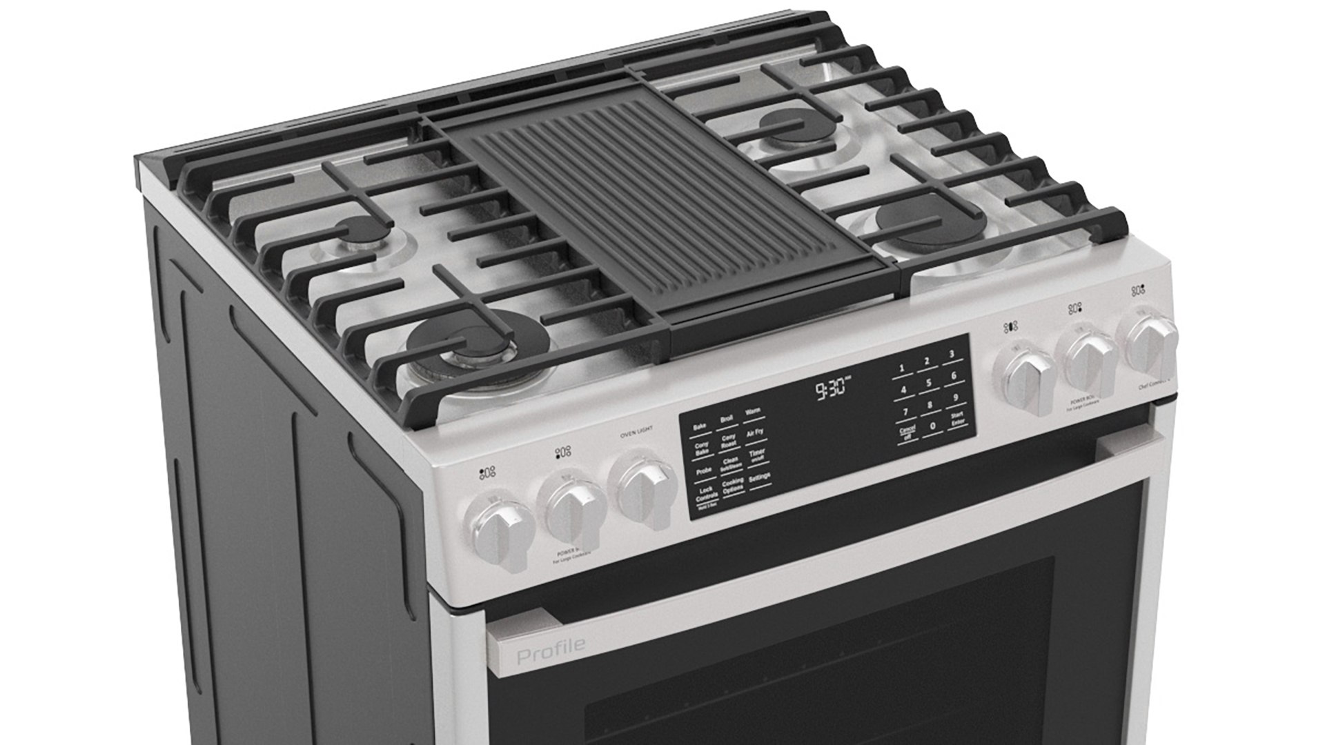 3D GE ProfileDual Fuel Range P2S930YPFS - TurboSquid 2275488