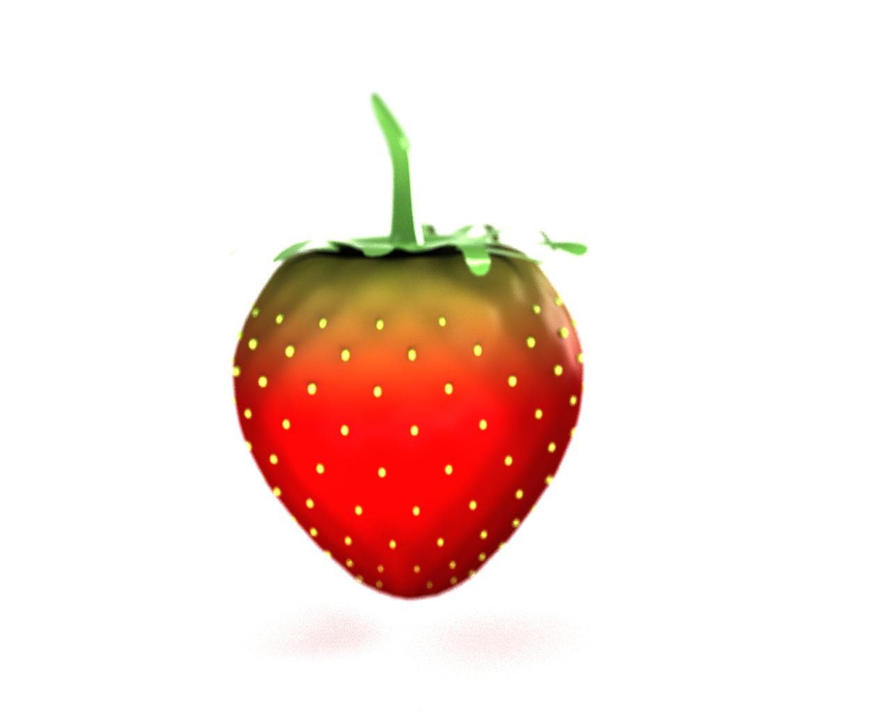 3D model strawberry photorealistic cartoon - TurboSquid 1348538