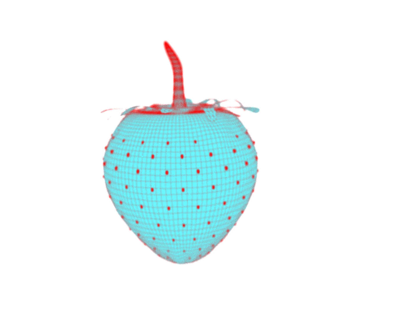 3D model strawberry photorealistic cartoon - TurboSquid 1348538