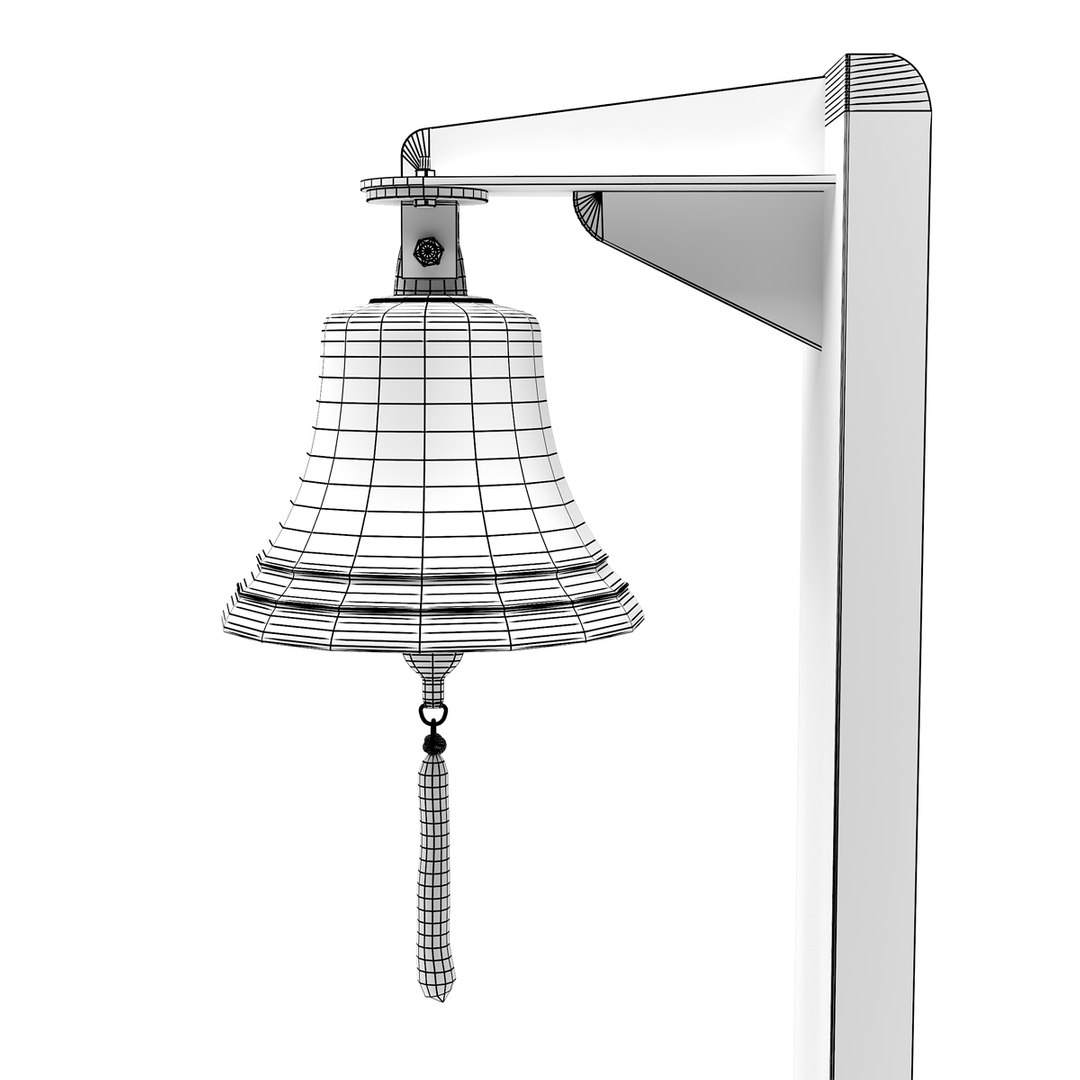 3d Model Of Shiny Ship Bell Brass