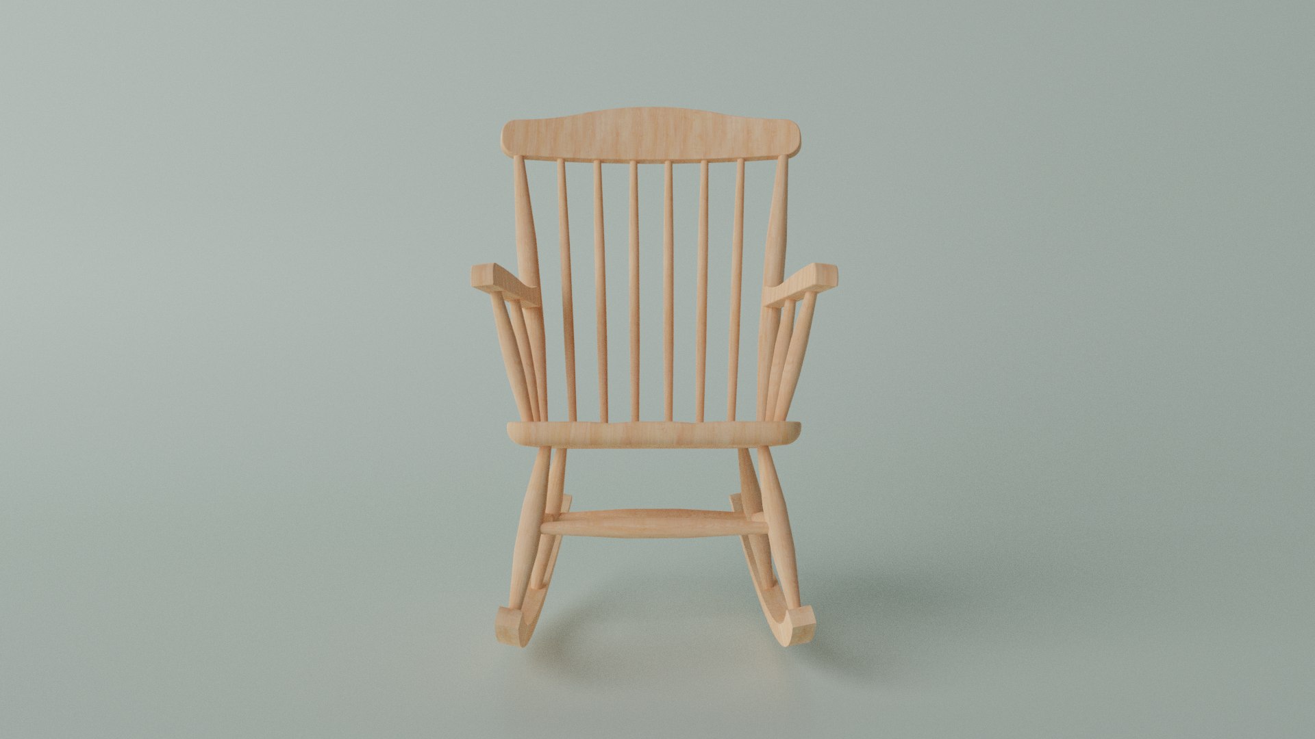 3D Wooden Rocking Chair Model - TurboSquid 1958068