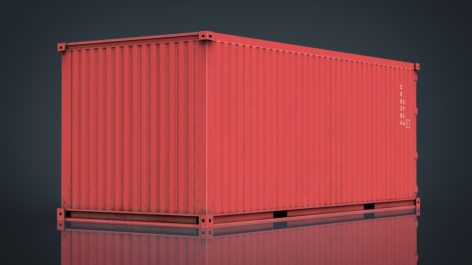 3D container red - TurboSquid 1353015