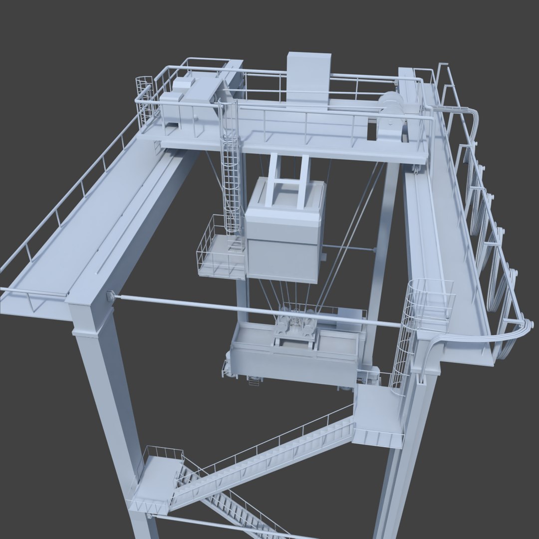 3D Rtg Crane Model - TurboSquid 1217291