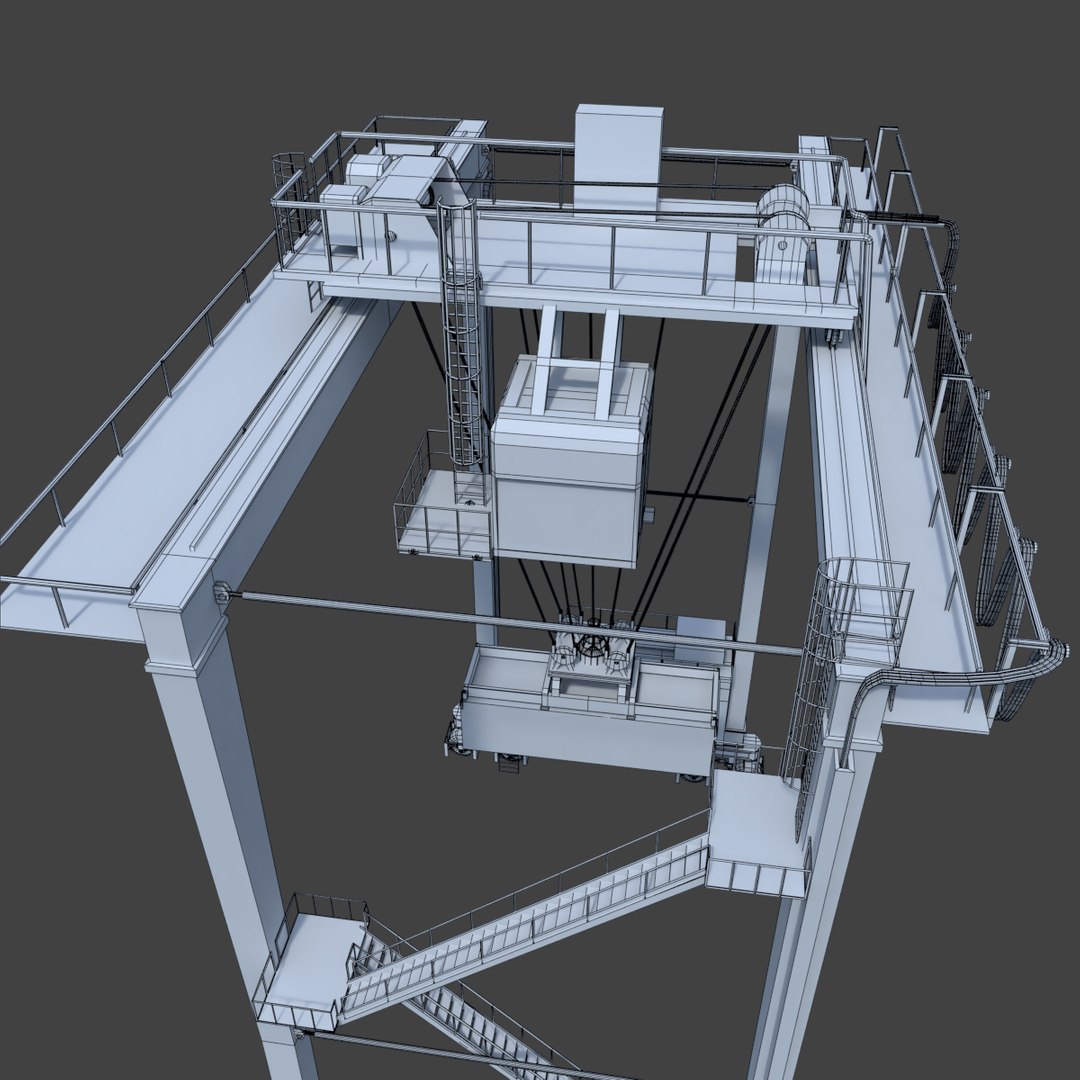 3D Rtg Crane Model - TurboSquid 1217291