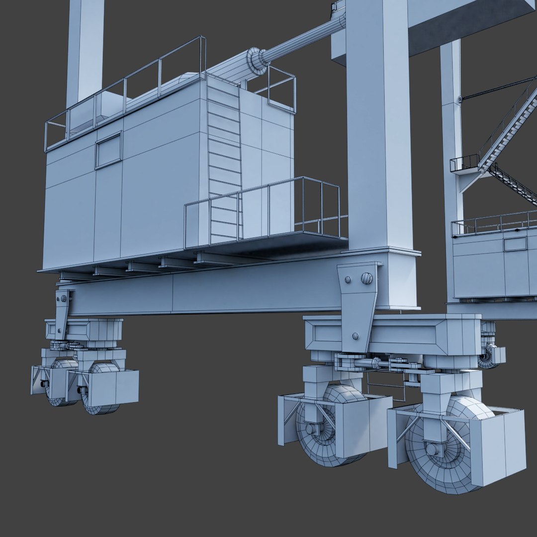 3D Rtg Crane Model - TurboSquid 1217291