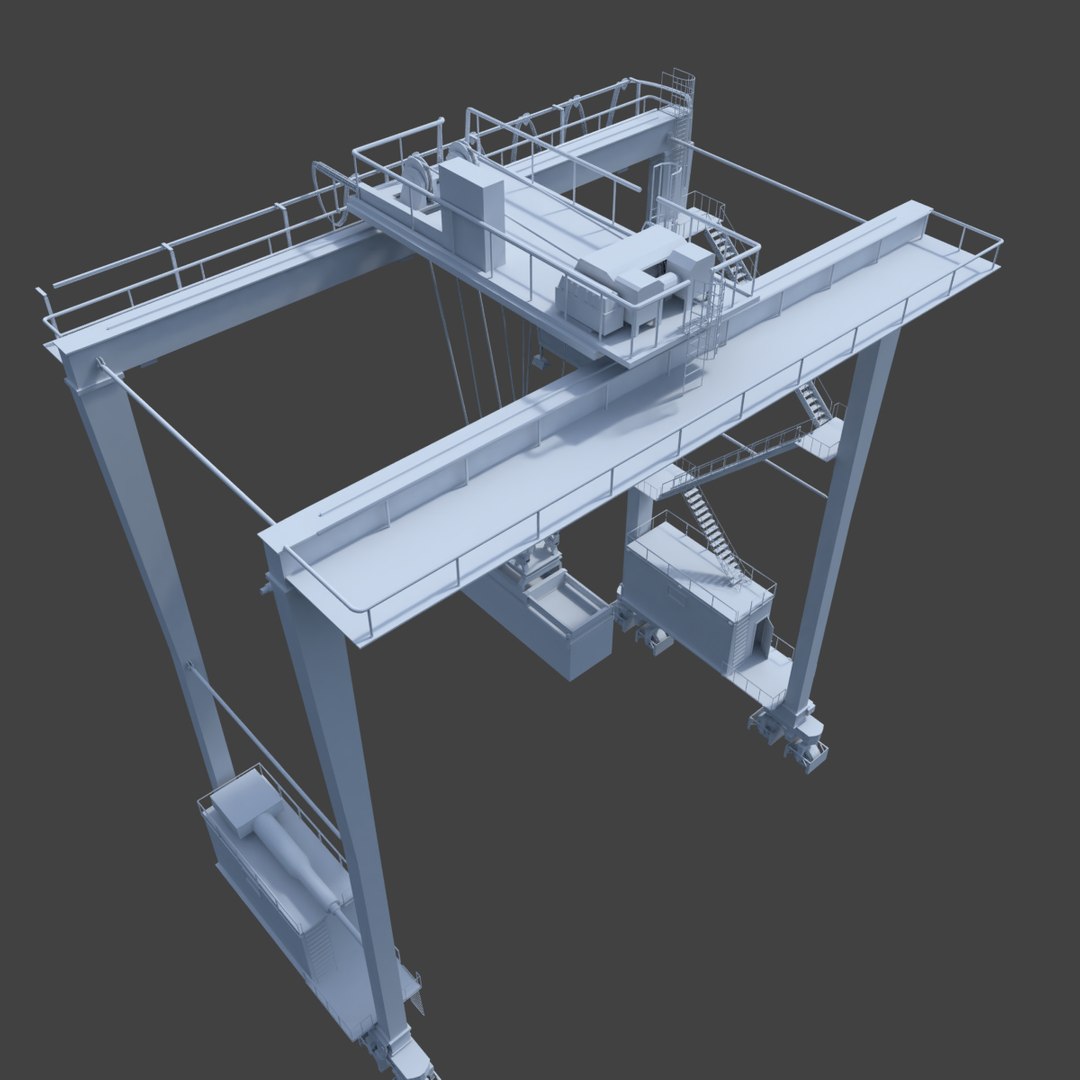 3D Rtg Crane Model - TurboSquid 1217291