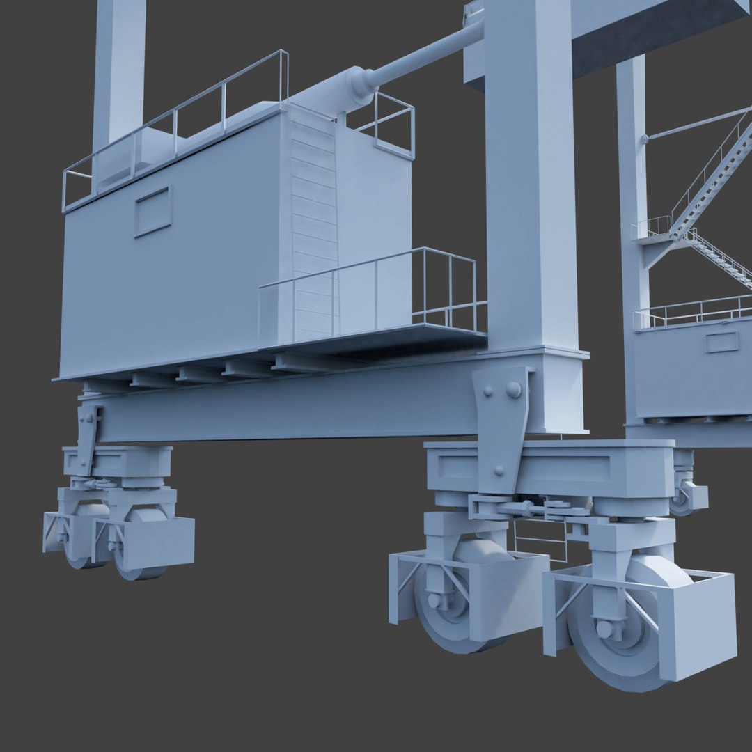 3D Rtg Crane Model - TurboSquid 1217291