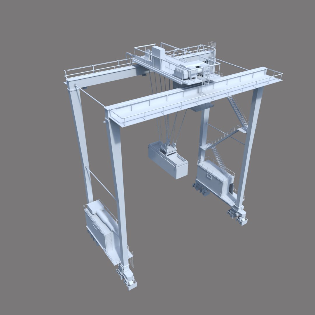 3D Rtg Crane Model - TurboSquid 1217291