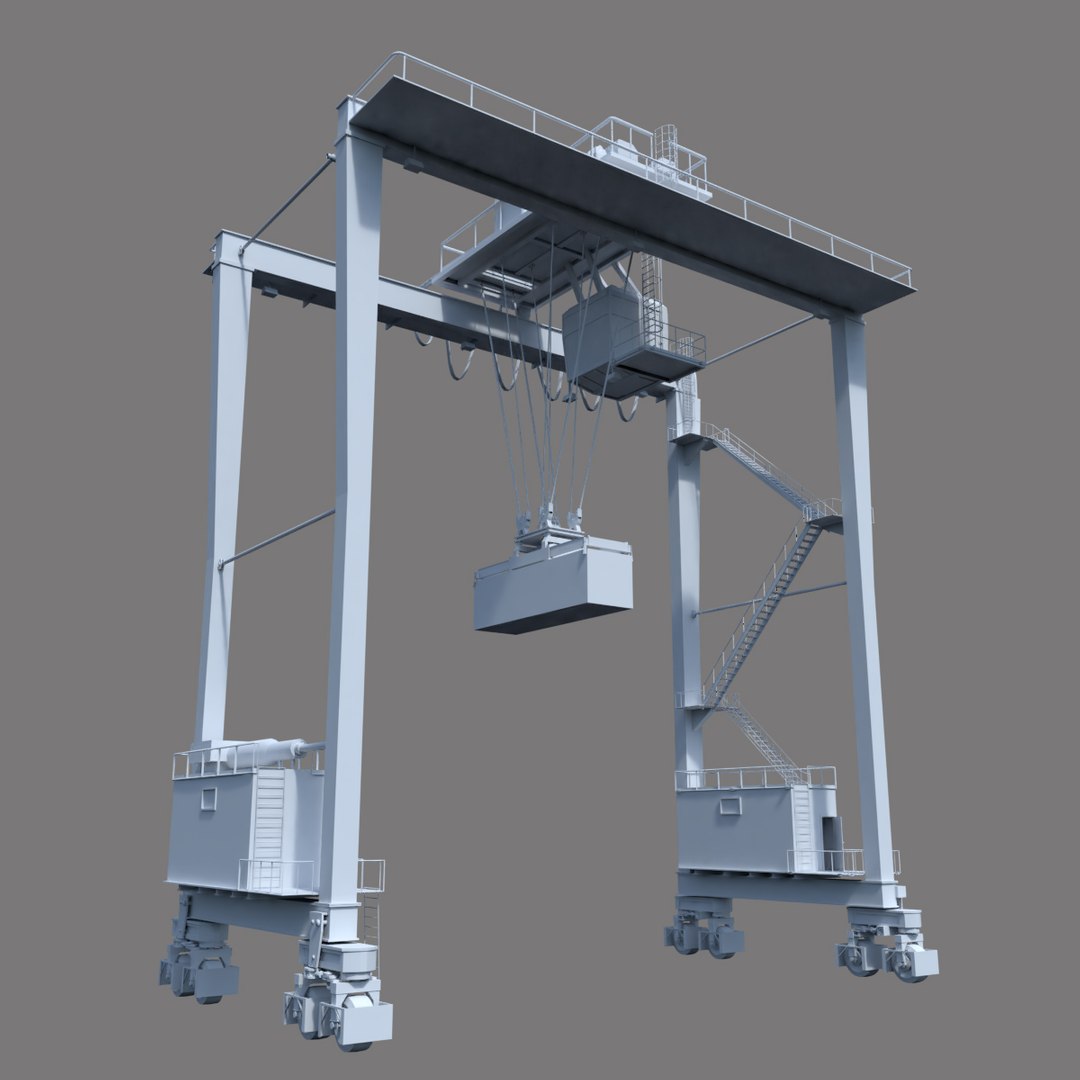 3D Rtg Crane Model - TurboSquid 1217291