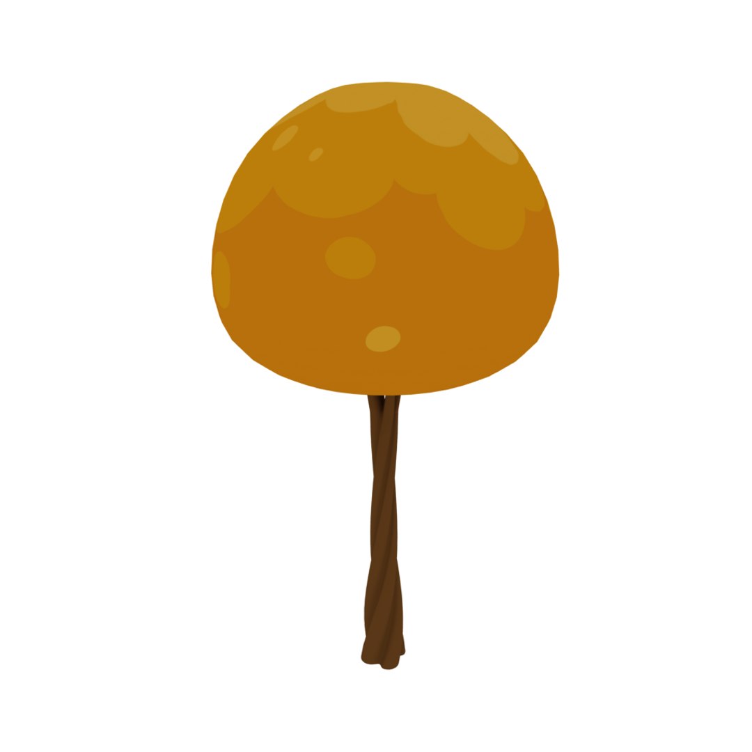 Cartoon Yellow Tree 3D Model - TurboSquid 1684917