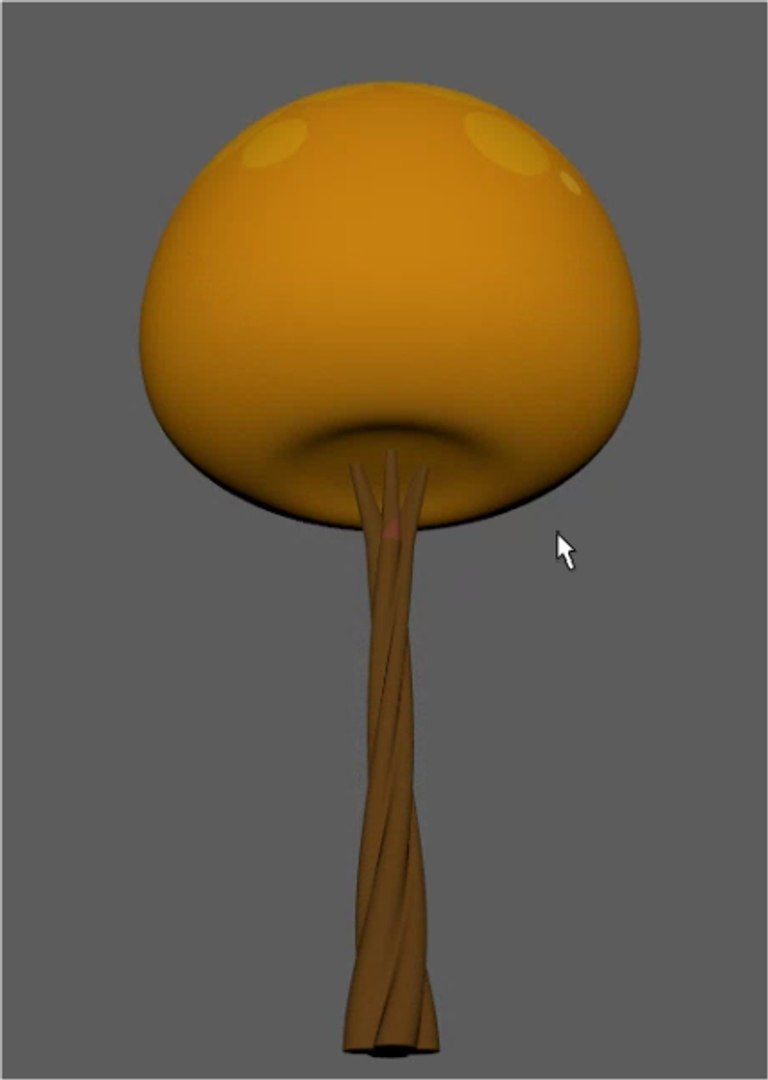 Cartoon Yellow Tree 3D Model - TurboSquid 1684917