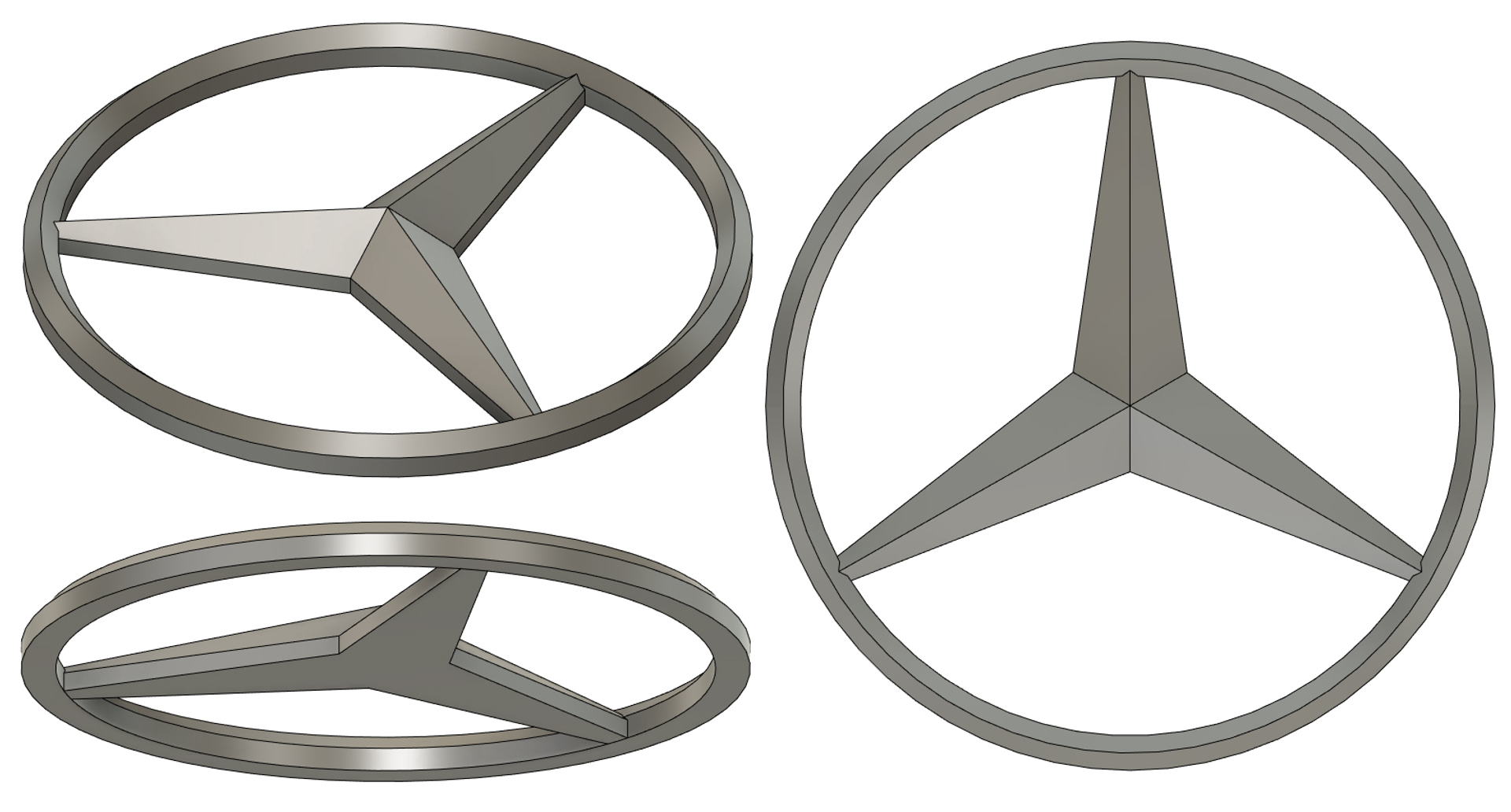 3D Mercedes Benz Logo model - TurboSquid 2014066