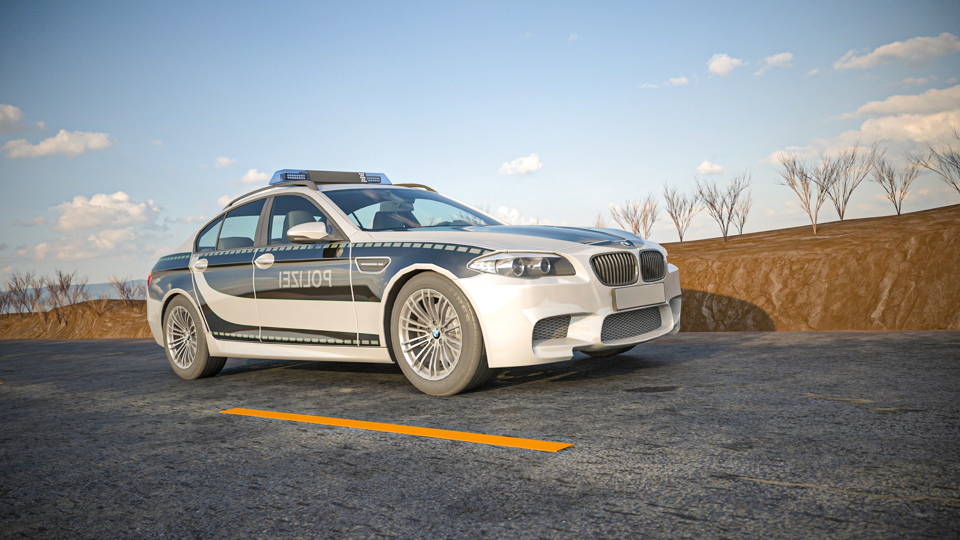 3D BMW M5 Police Car model - TurboSquid 2165094