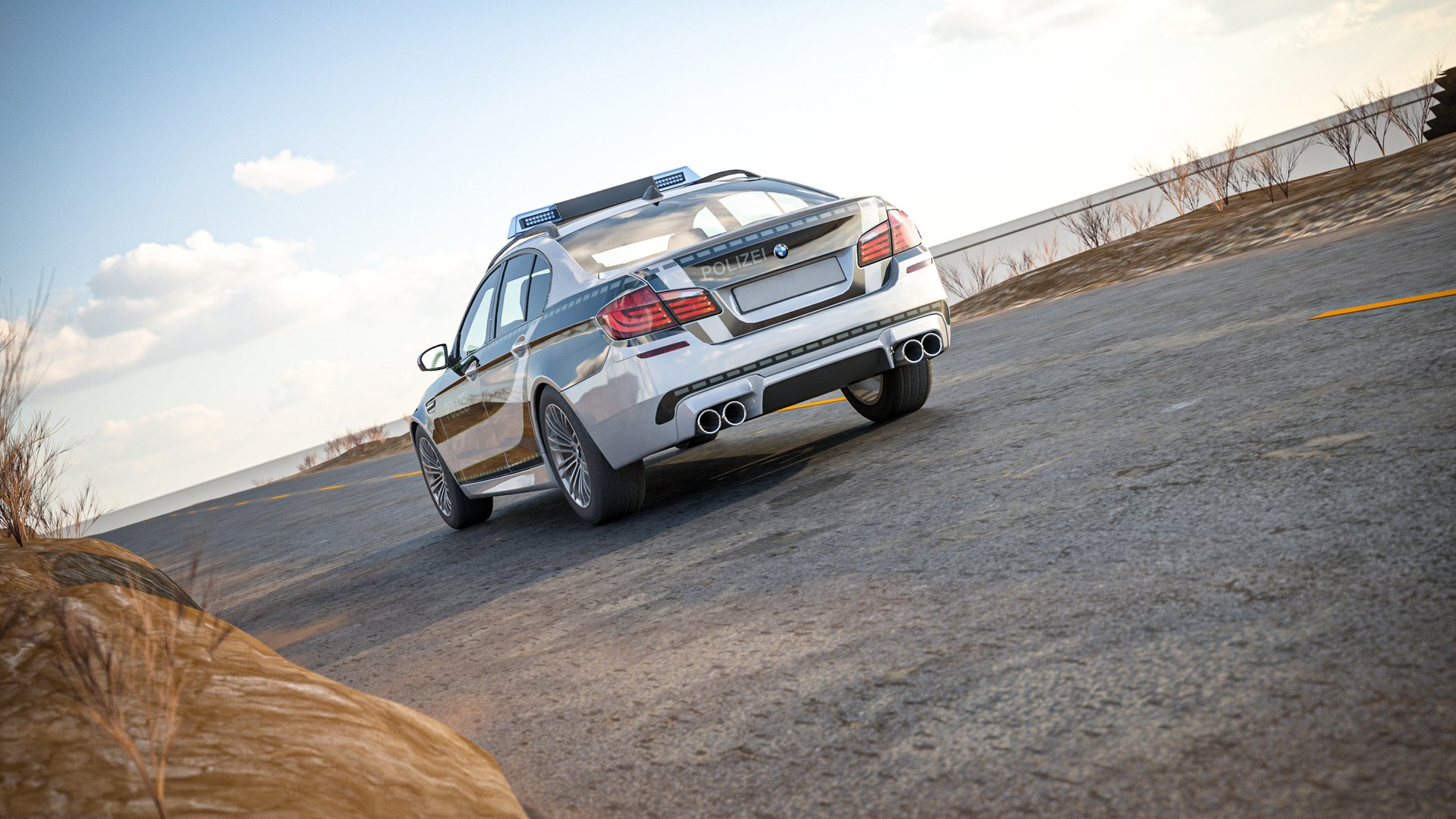 3D BMW M5 Police Car model - TurboSquid 2165094