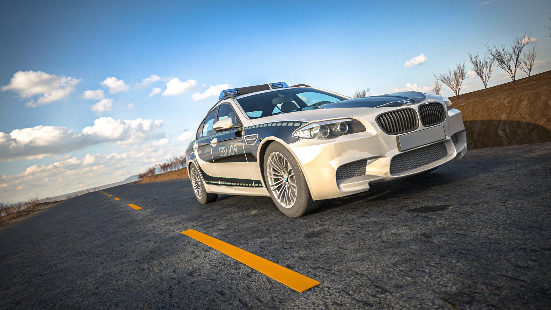 3D BMW M5 Police Car model - TurboSquid 2165094