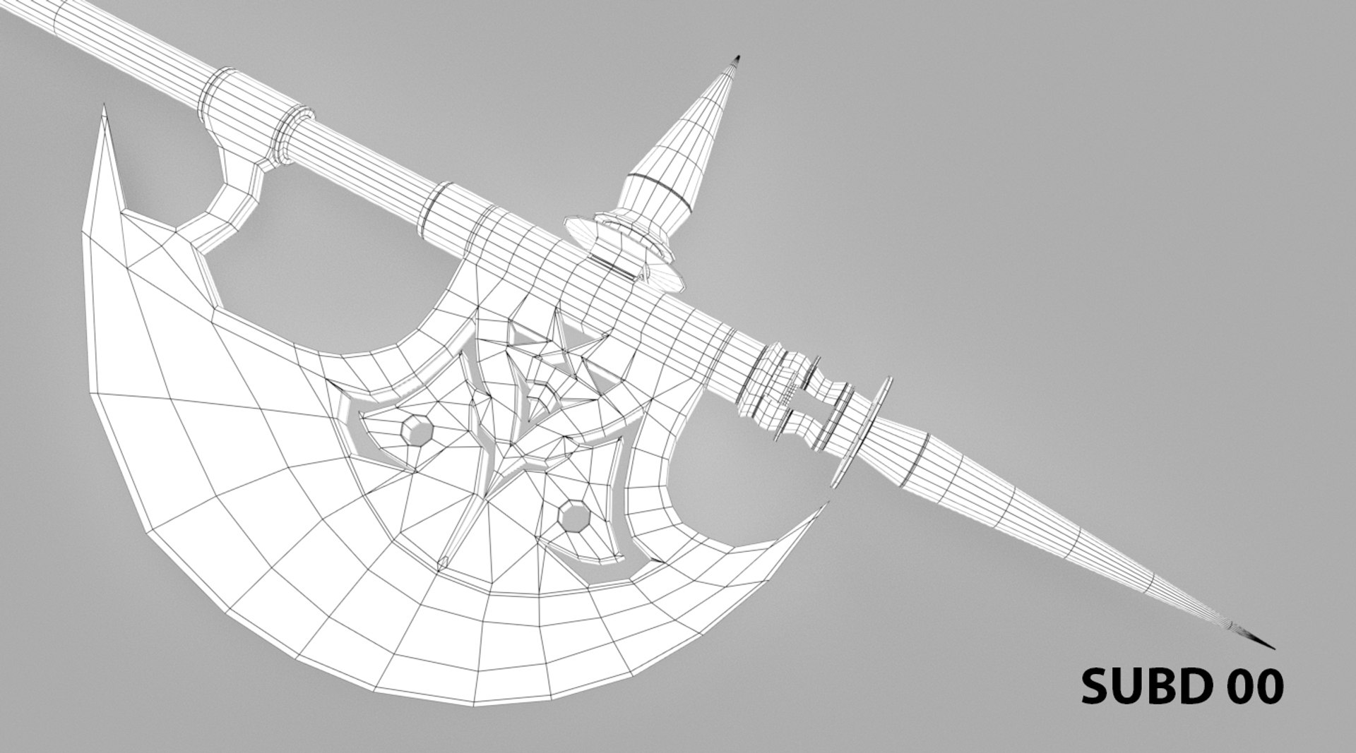 Halberd Weapon 3D Model - TurboSquid 1279654