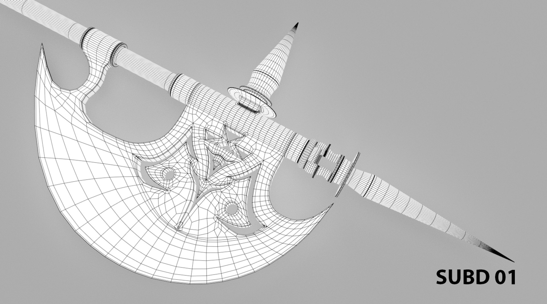 Halberd Weapon 3D Model - TurboSquid 1279654
