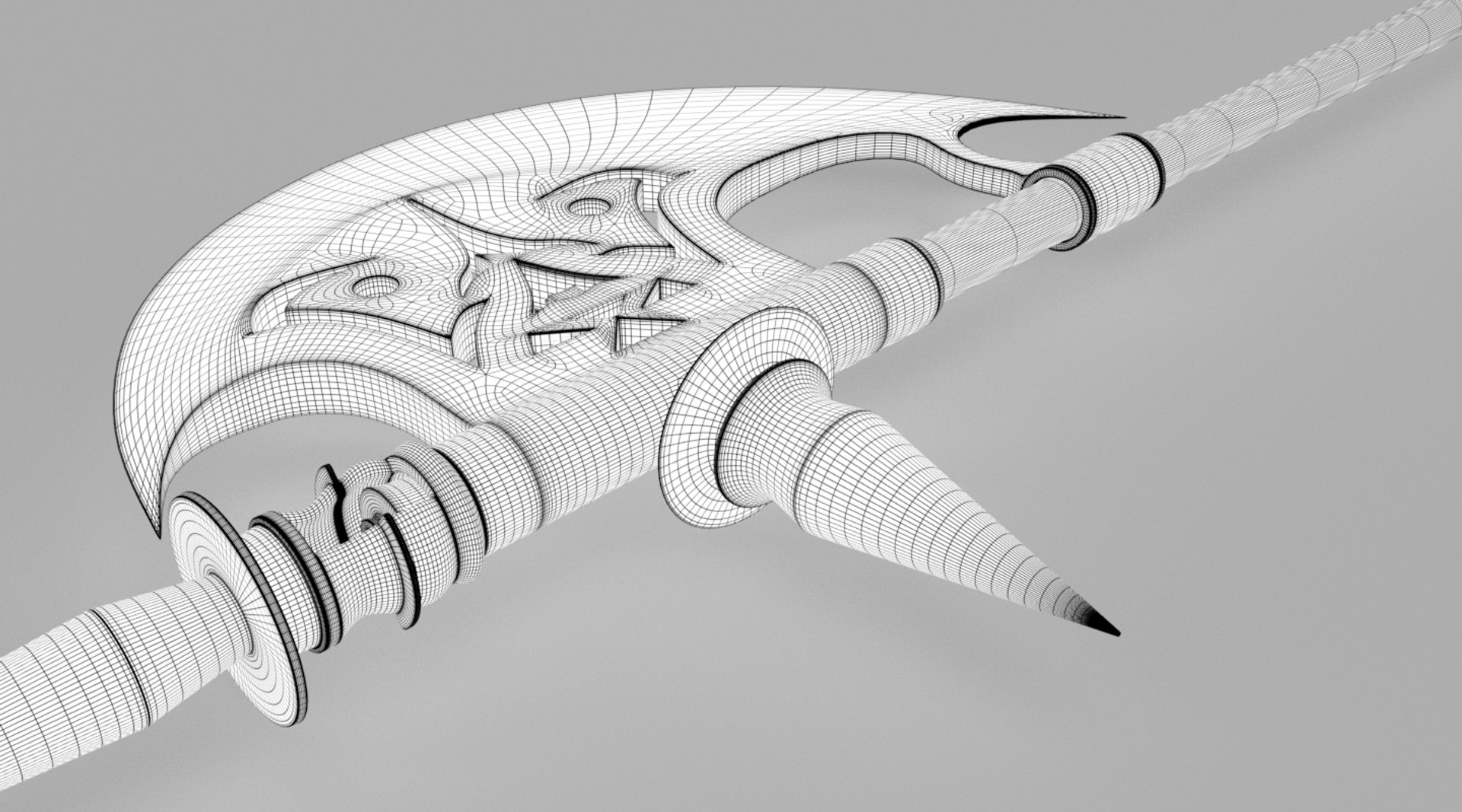 Halberd Weapon 3D Model - TurboSquid 1279654