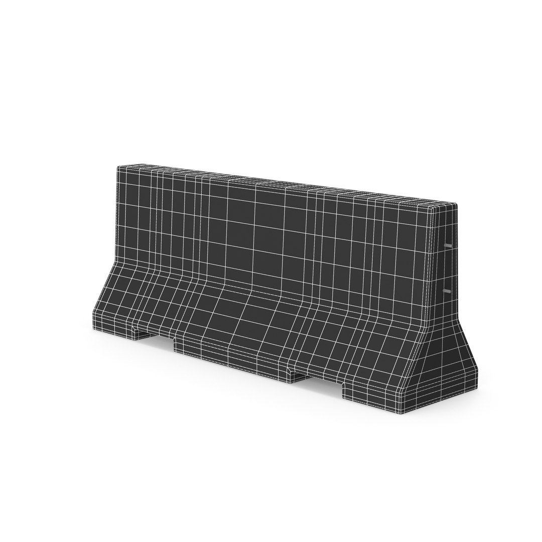 3D Concrete Barrier Model - TurboSquid 1929033