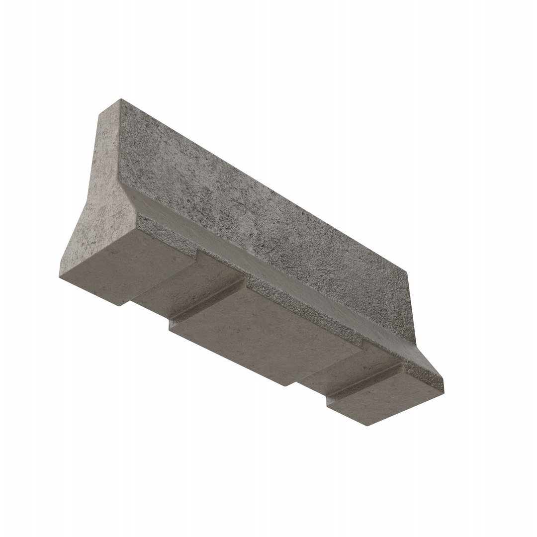 3D Concrete Barrier Model - TurboSquid 1929033