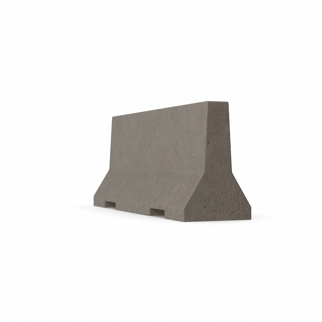 3D Concrete Barrier Model - TurboSquid 1929033