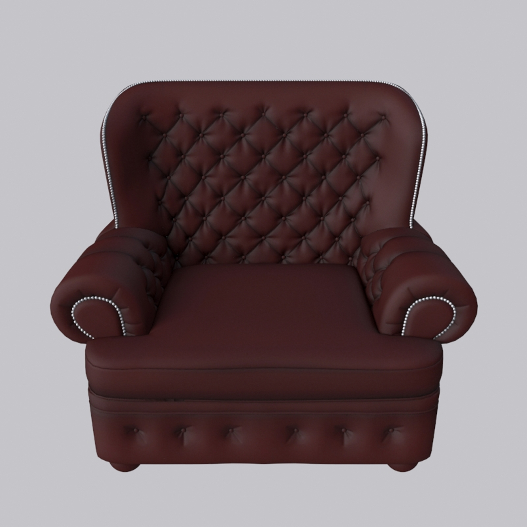 3d Model Of Realistic Chesterfield Furniture