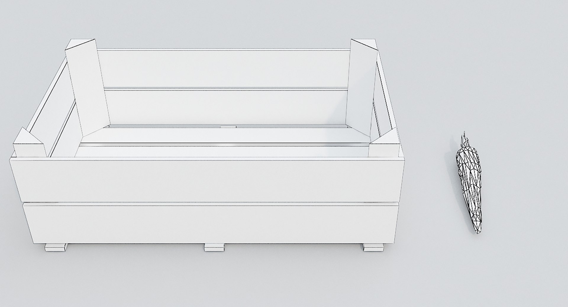 3D Wooden Crate And Carrots - TurboSquid 1736282