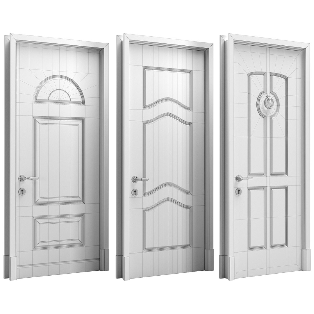 Free Set Classic Door 10 3D Model - TurboSquid 2113029