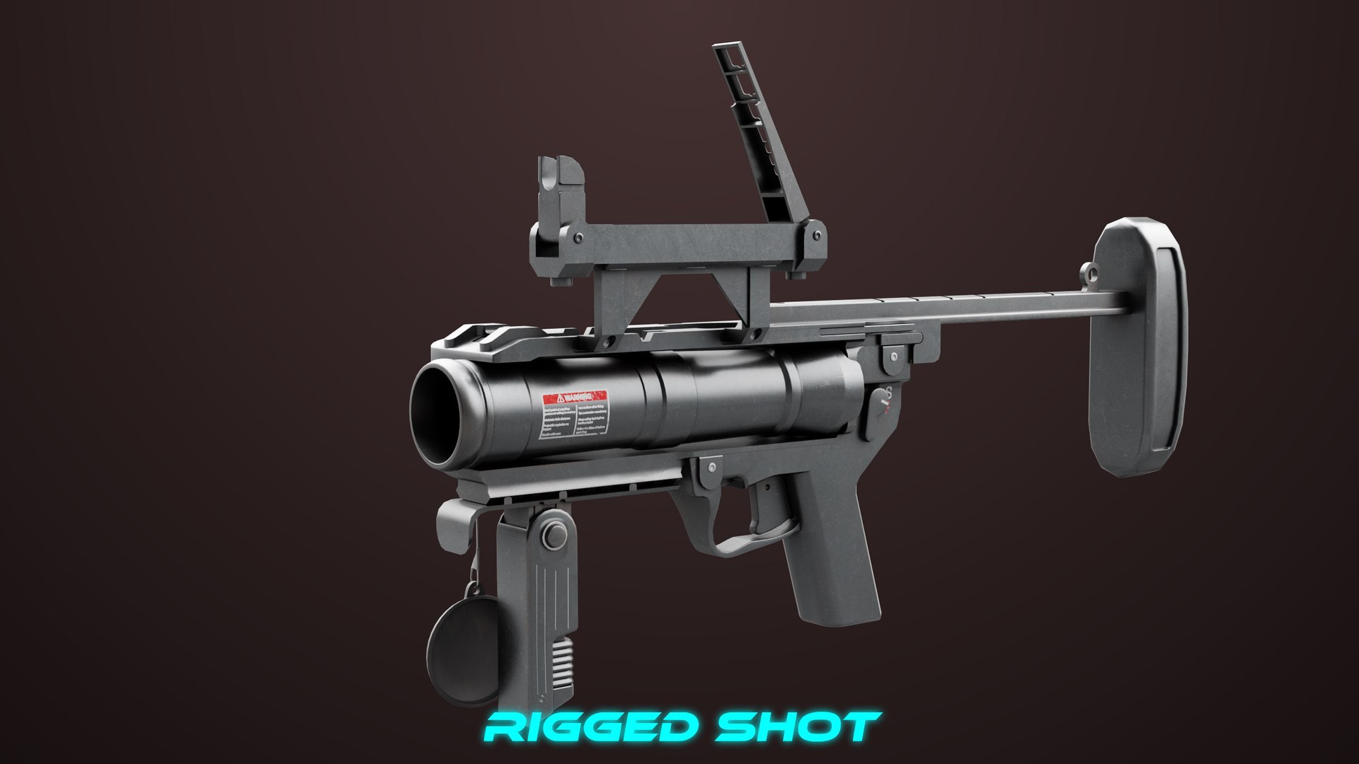 6 Grenade Launcher Black All PBR Unity UE Textures Included 3D ...