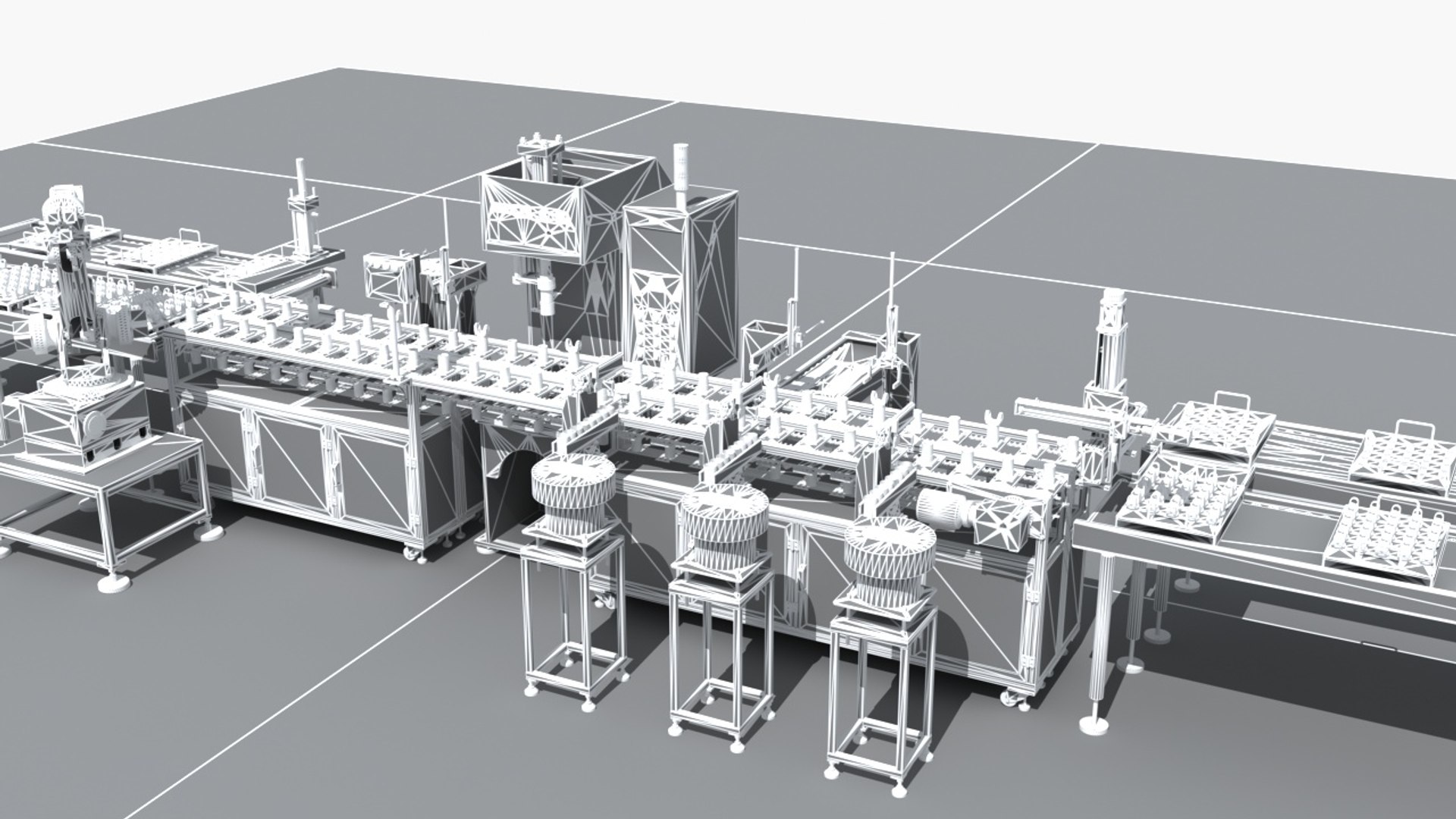 3D Industrial Equipment 21 - Universal Joint Production Line model ...