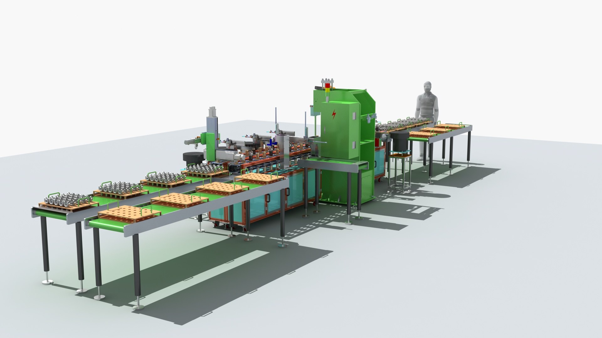 3D Industrial Equipment 21 - Universal Joint Production Line model ...