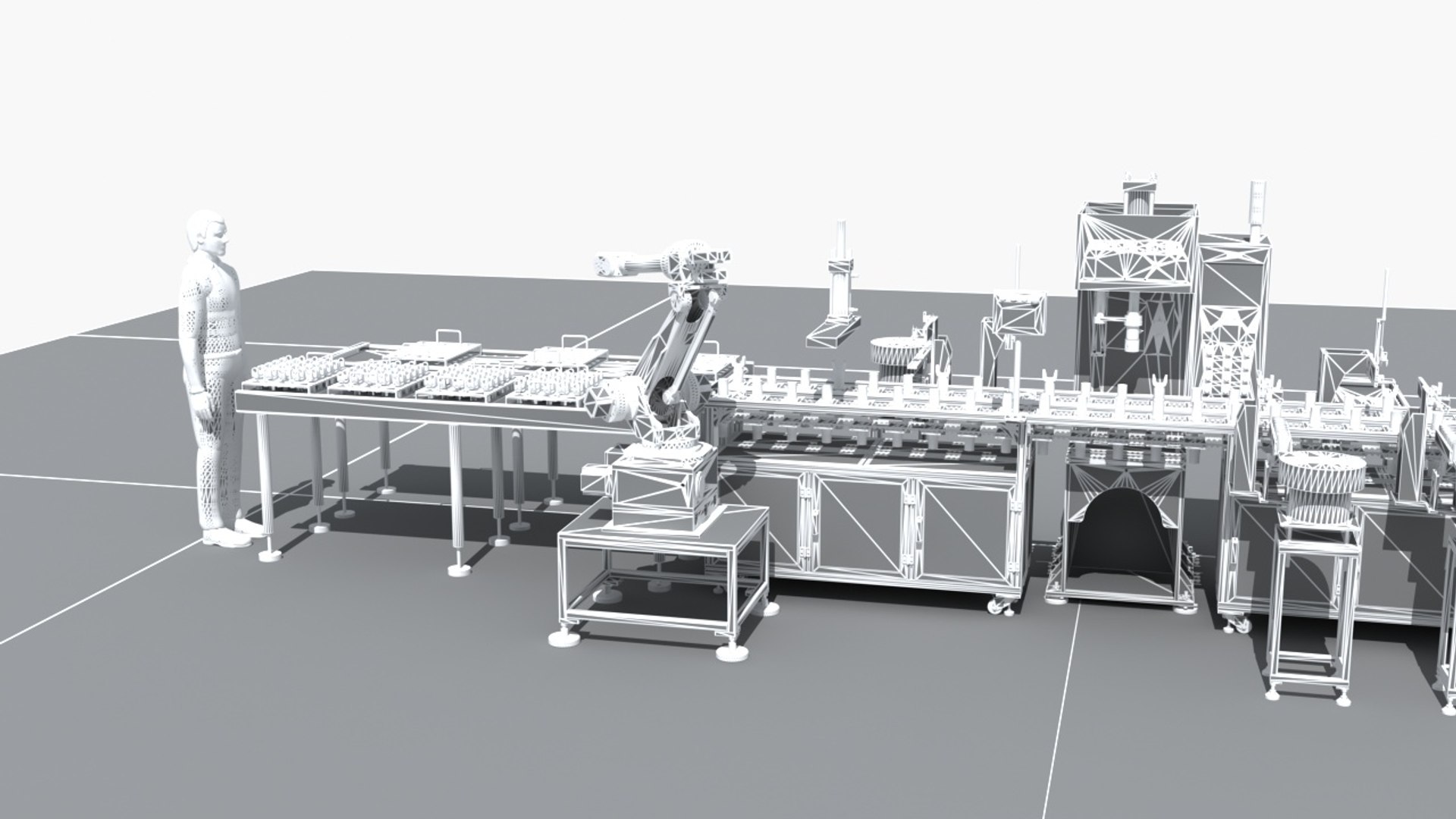 3D Industrial Equipment 21 - Universal Joint Production Line model ...