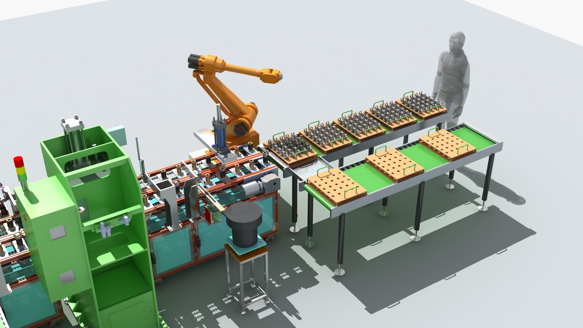 3D Industrial Equipment 21 - Universal Joint Production Line Model ...