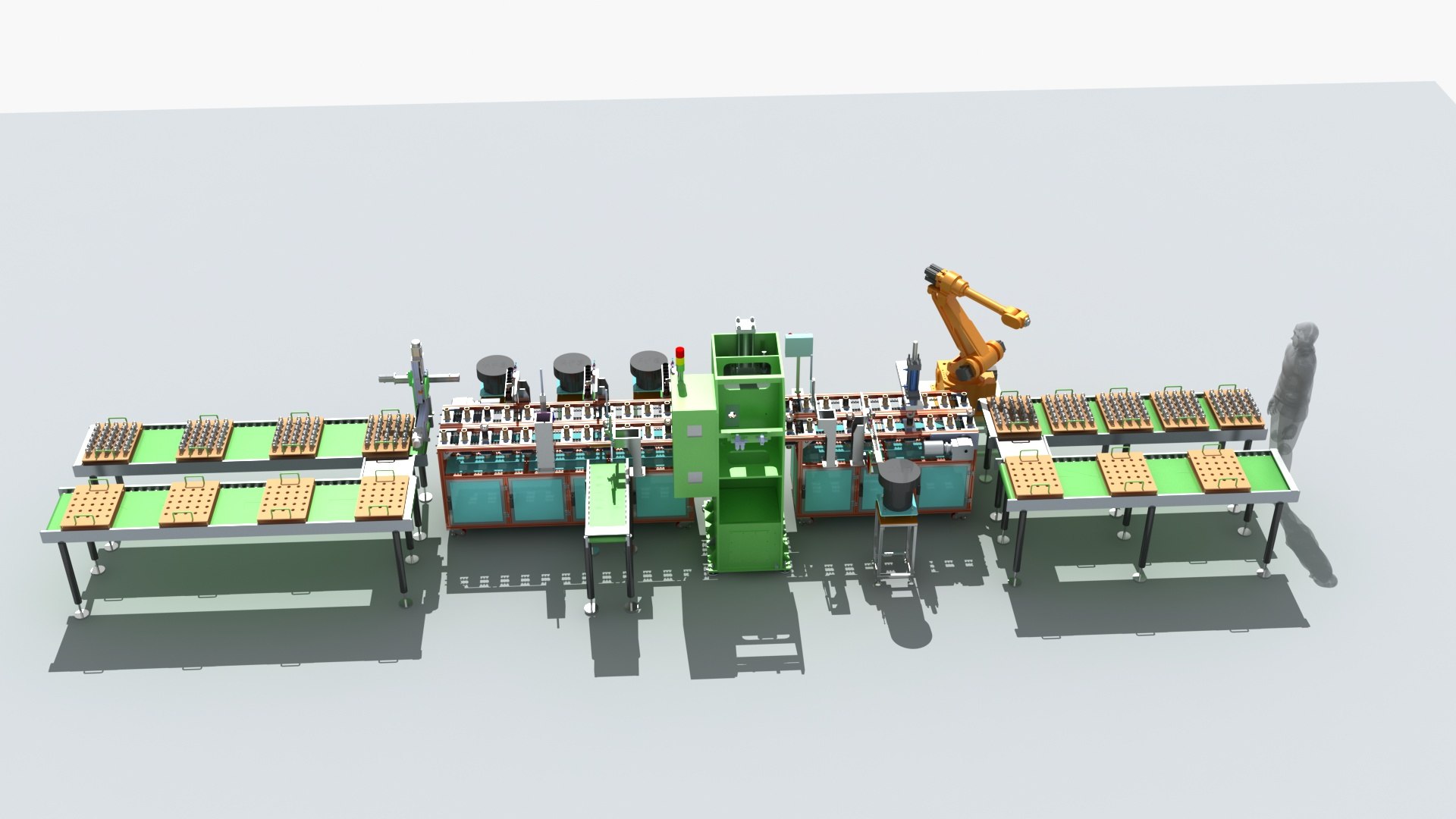 3D Industrial Equipment 21 - Universal Joint Production Line Model ...