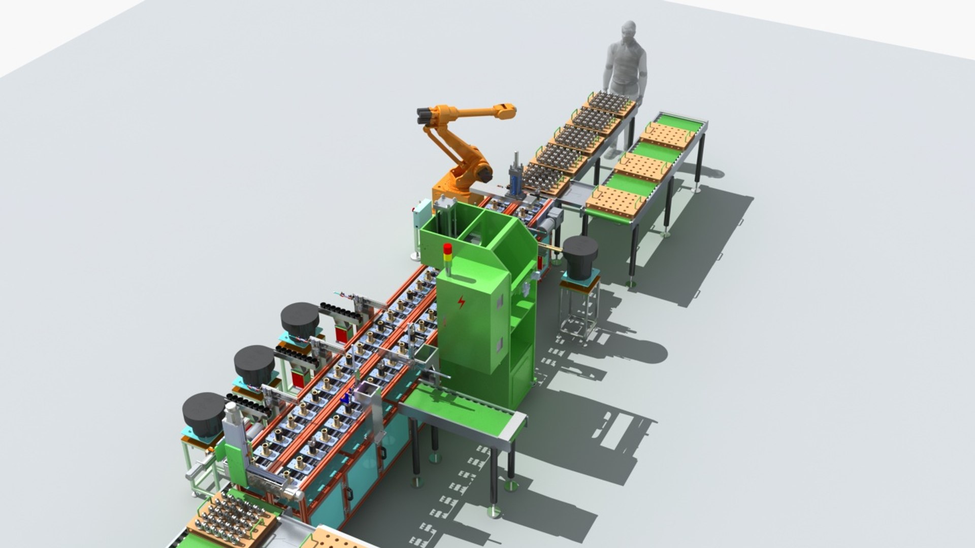 3D Industrial Equipment 21 - Universal Joint Production Line Model ...