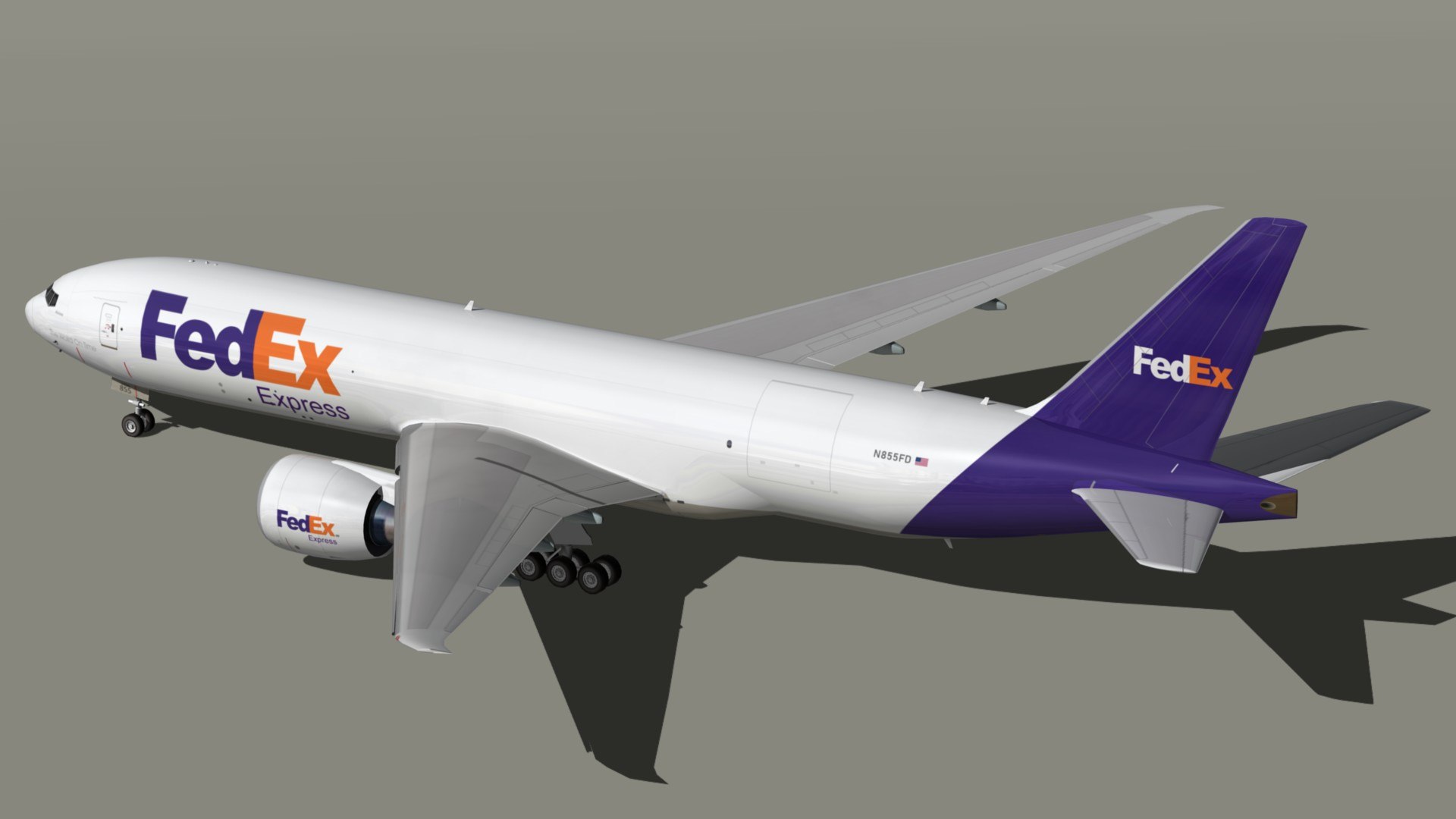 Boeing 777F Fedex 3D Model - TurboSquid 1877890