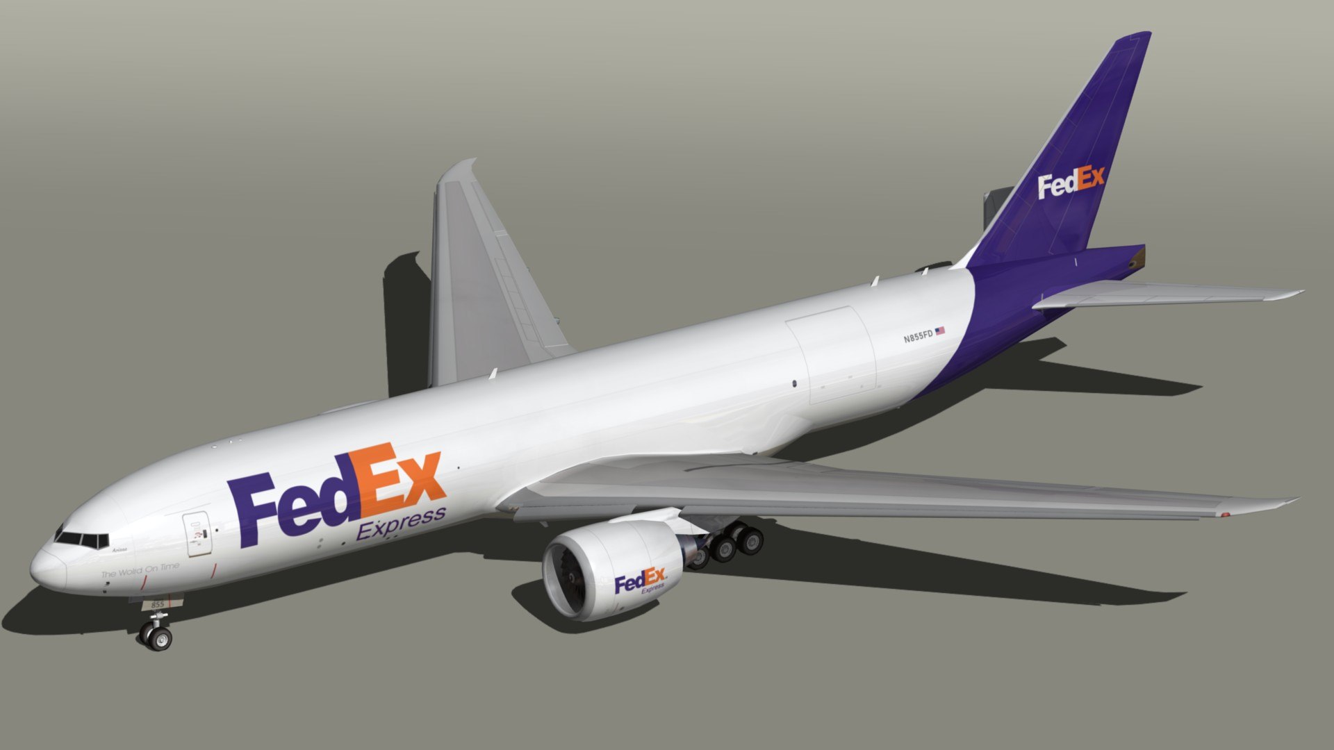 Boeing 777F Fedex 3D Model - TurboSquid 1877890