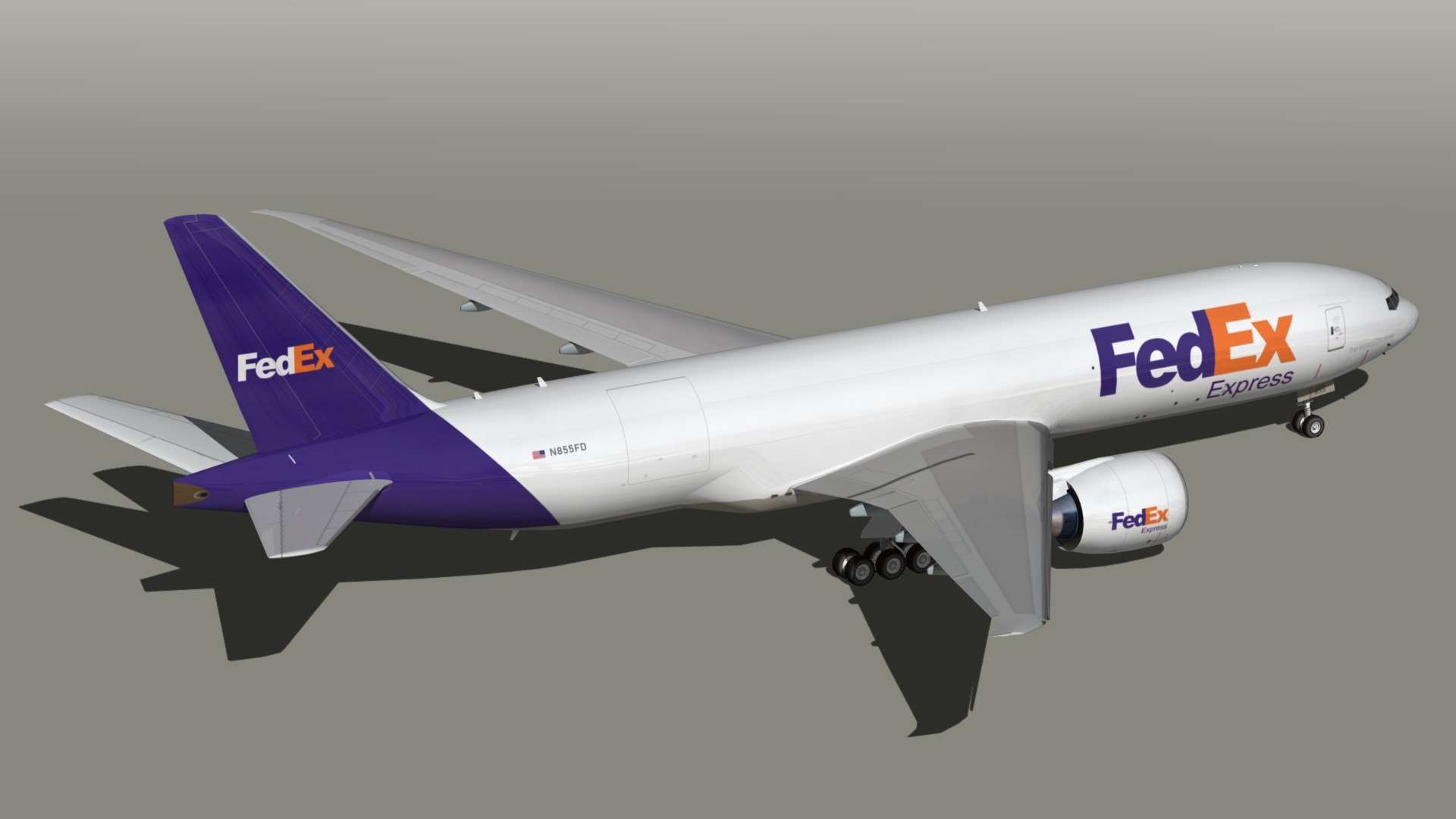Boeing 777F Fedex 3D Model - TurboSquid 1877890