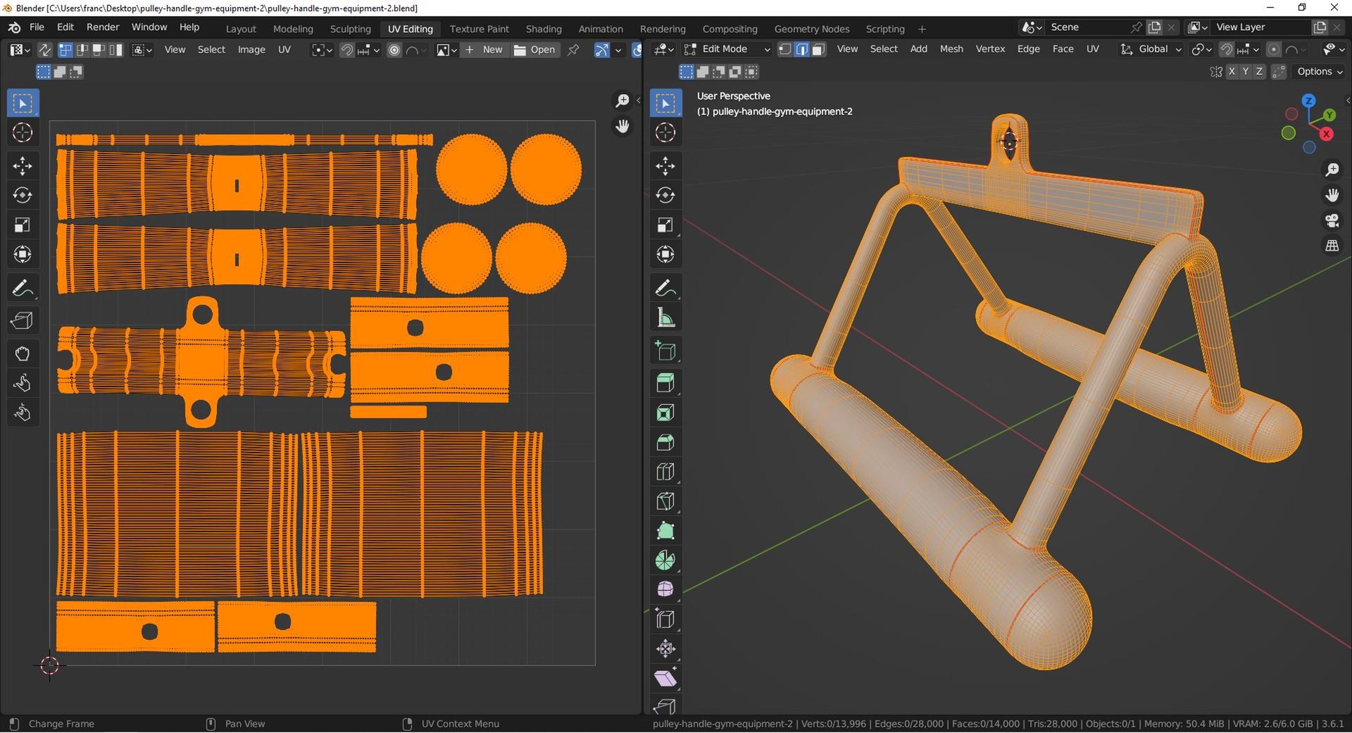 3D Pulley Handle Gym Equipment 2 - TurboSquid 2151370
