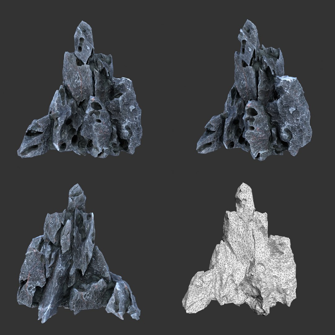 8 Low poly PBR Erosion Rocks model - TurboSquid 2161712