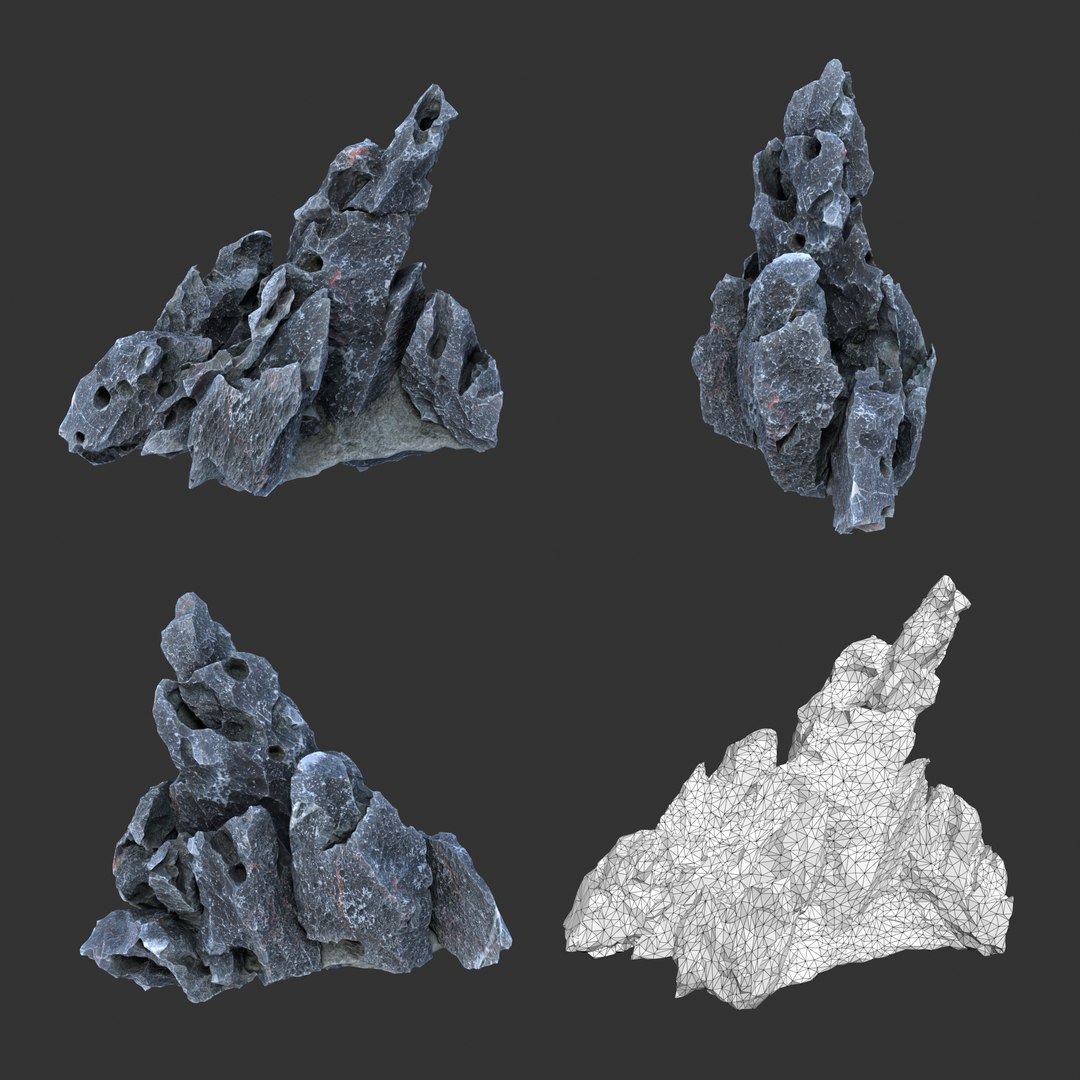 8 Low poly PBR Erosion Rocks model - TurboSquid 2161712